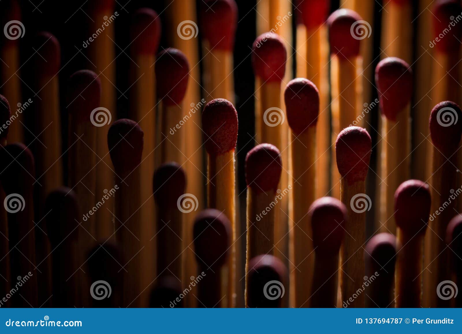 Pattern of Red Matches with Creative Lighting Stock Image - Image of ...