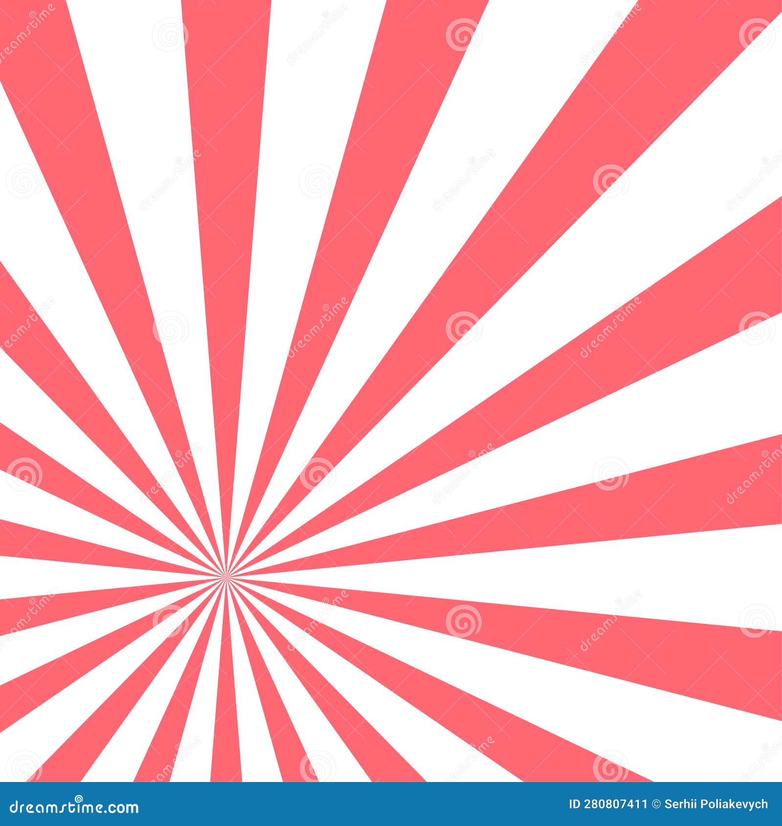 Pattern Red Rays White Background. Sun Rays Background. Vector ...