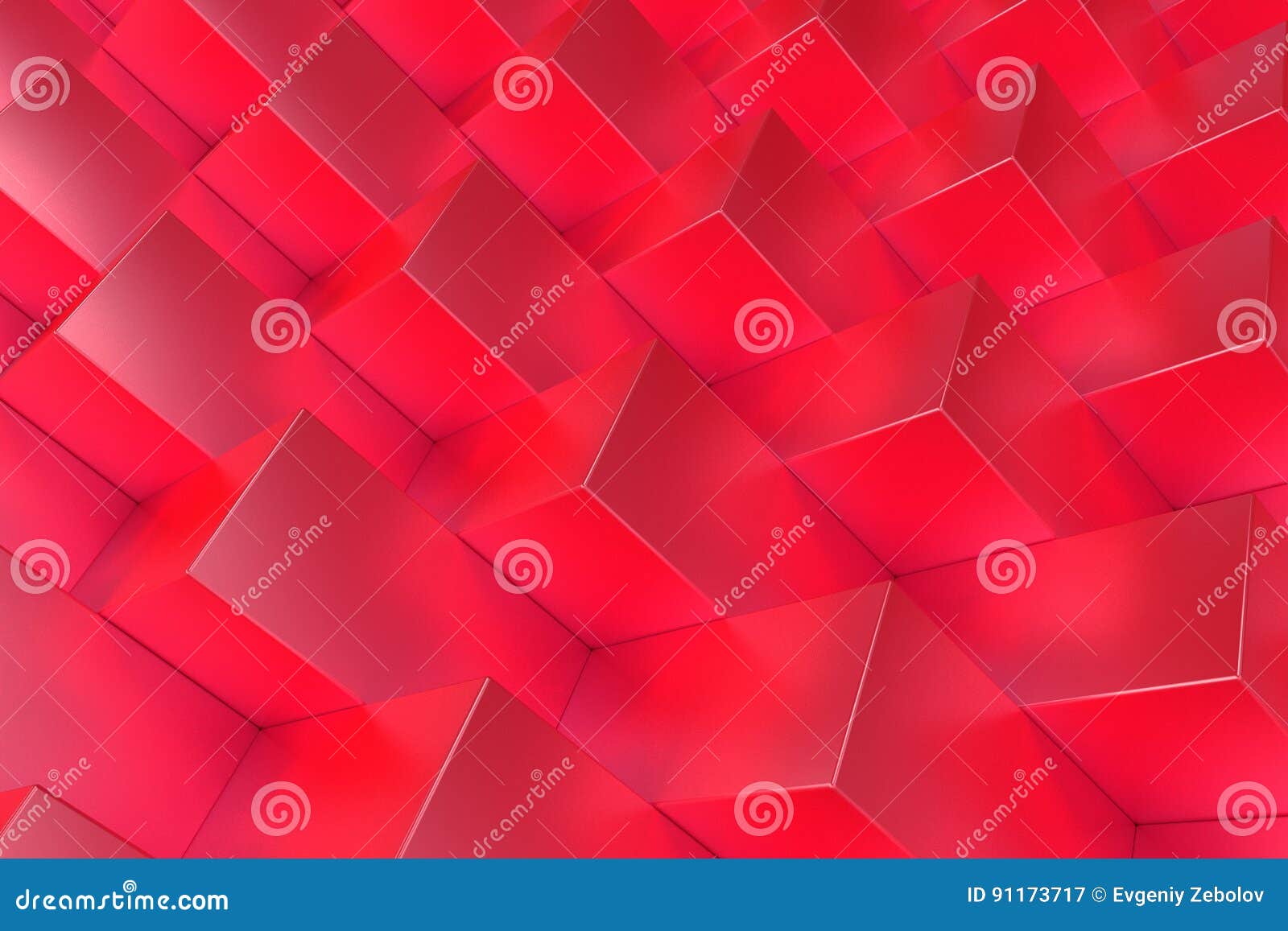 Pattern with Red Rectangular Shapes Stock Illustration - Illustration ...
