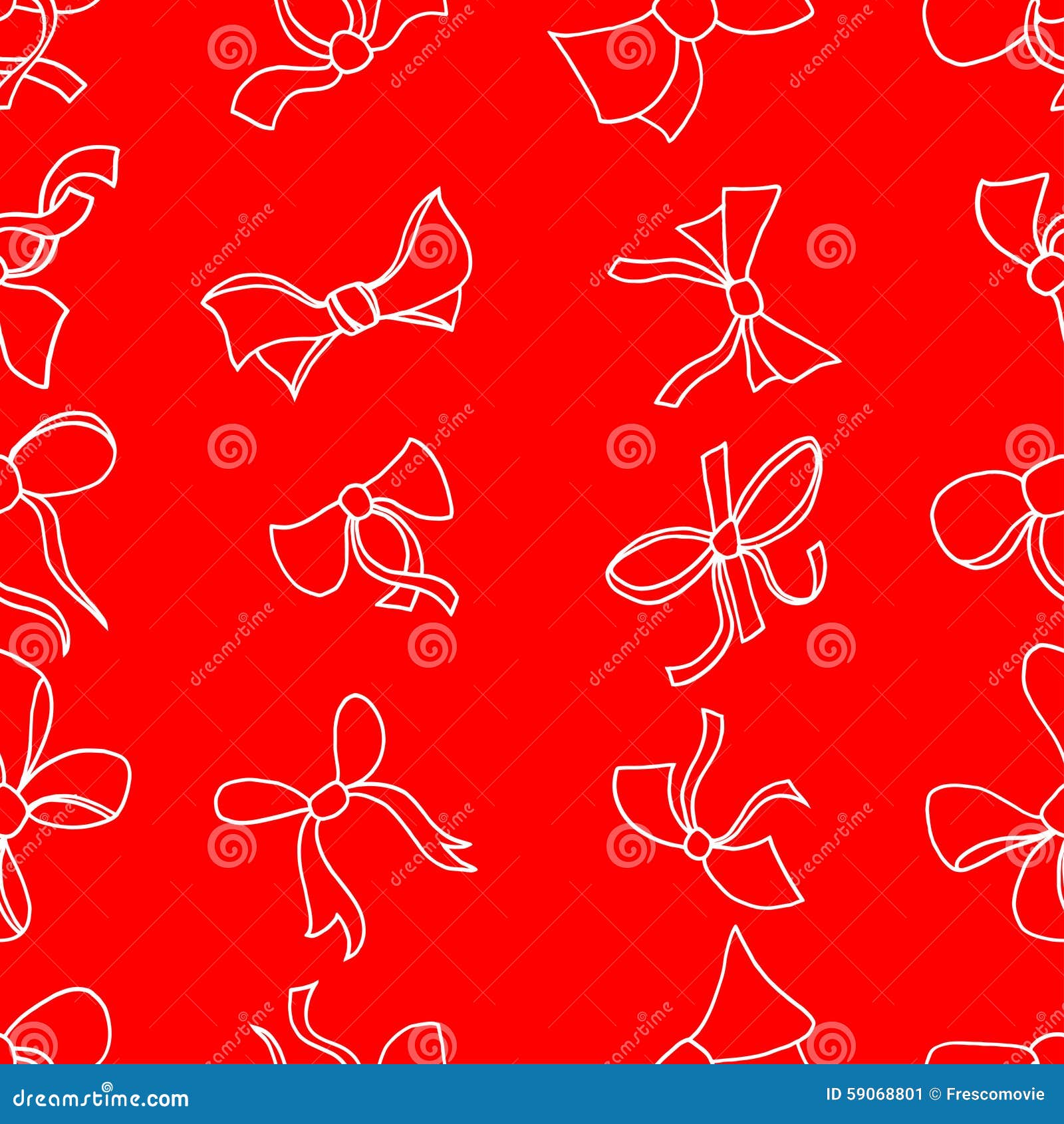 Pattern of red ribbons. stock vector. Illustration of decor - 59068801