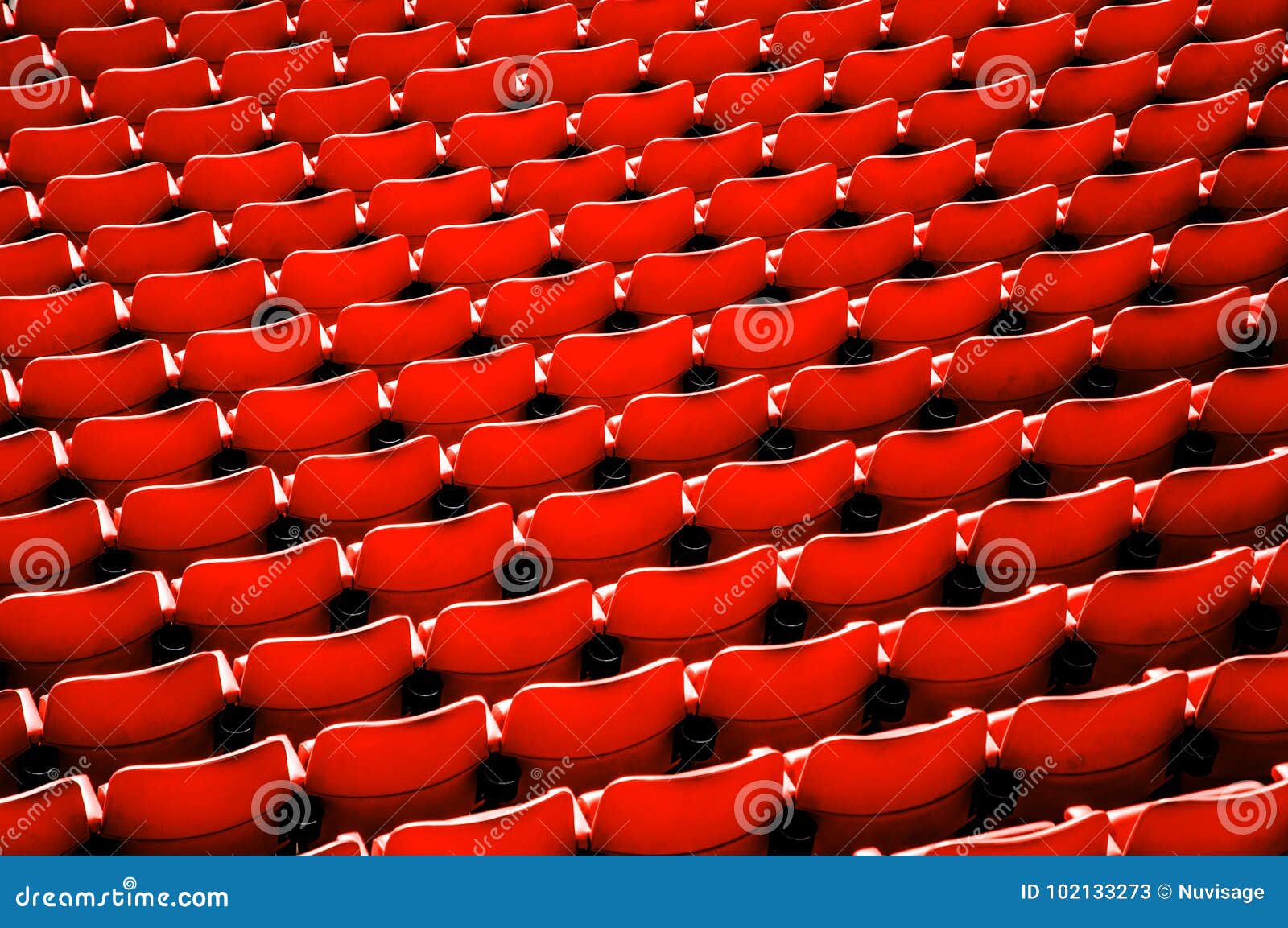 Red football stadium seat. stock image. Image of national - 102133273
