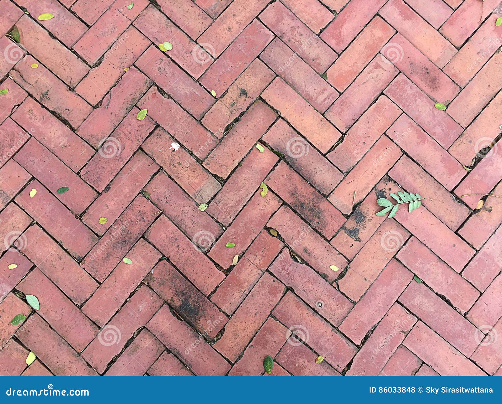 Pattern Of Red Triangle Brick Floor Is Difference Texture. Royalty-Free ...