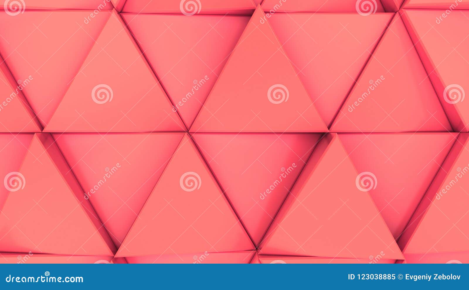 Pattern of Red Triangle Prisms Stock Illustration - Illustration of ...