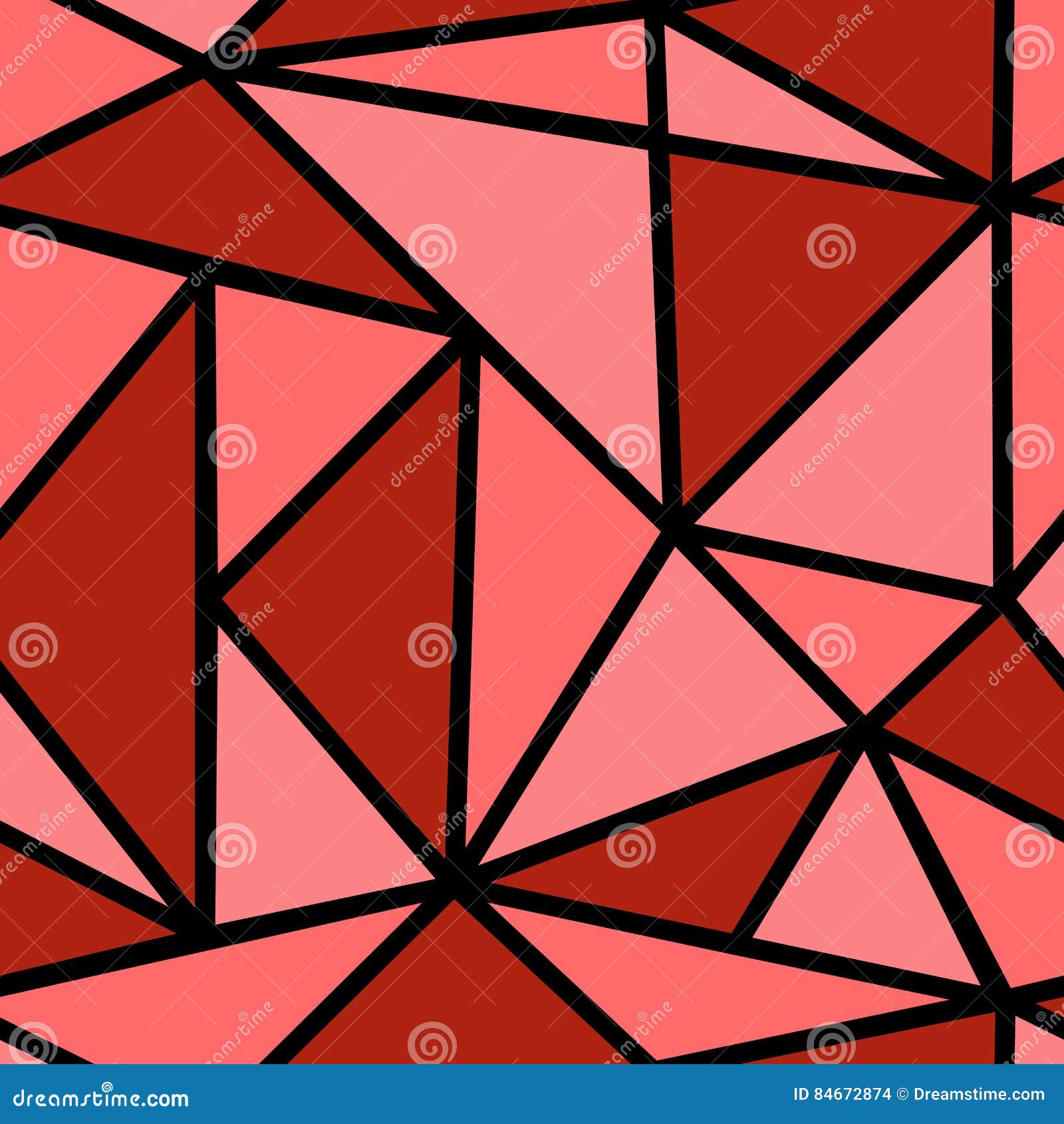 Pattern with red triangle stock vector. Illustration of element - 84672874