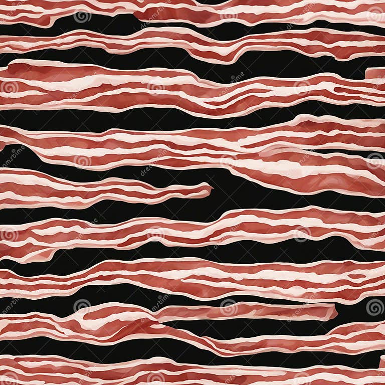 Pattern a Repeating Strips of Bacon Texture Pattern with a Square Shape ...