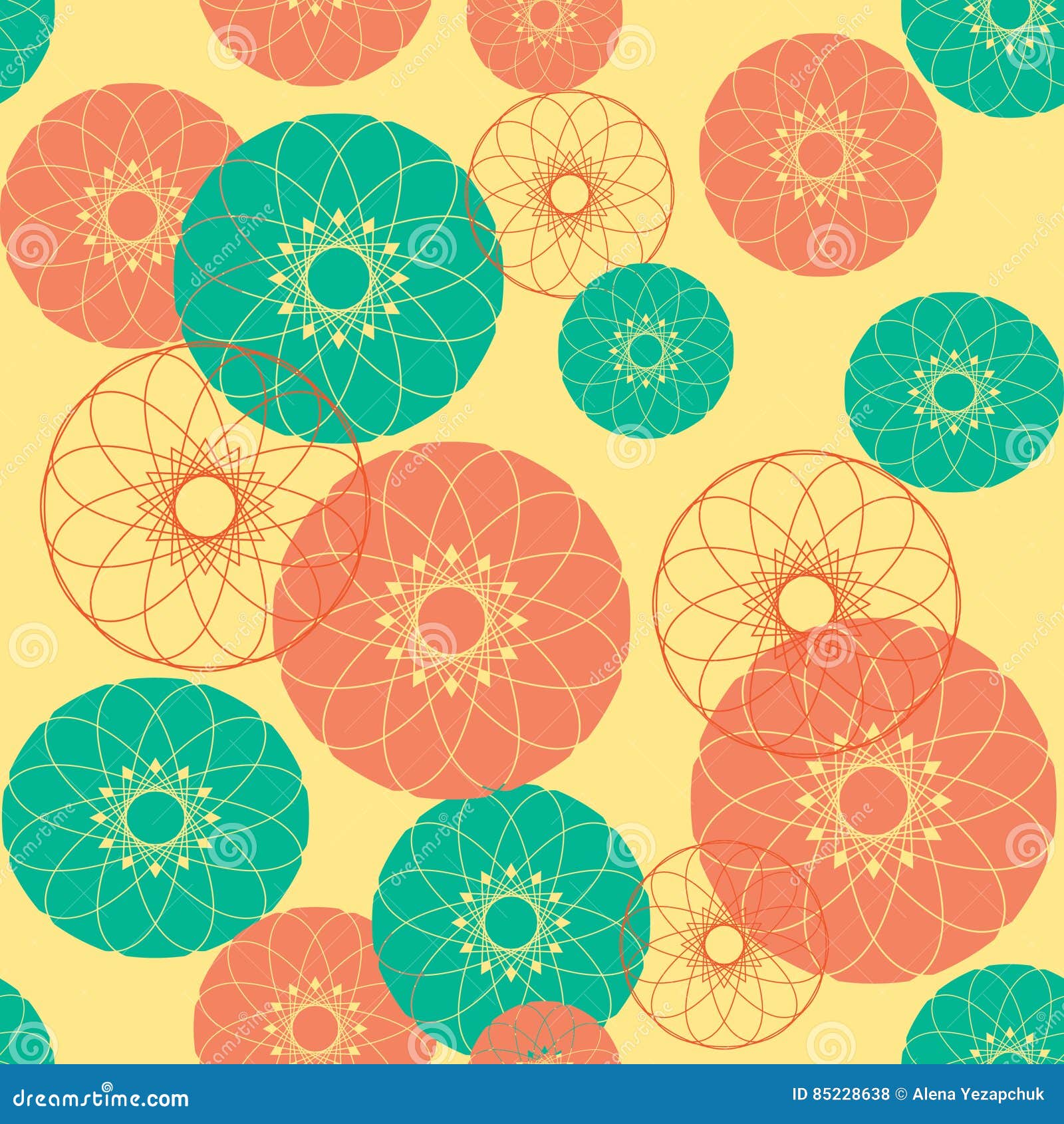Pattern in retro colors stock vector. Illustration of decoration - 85228638