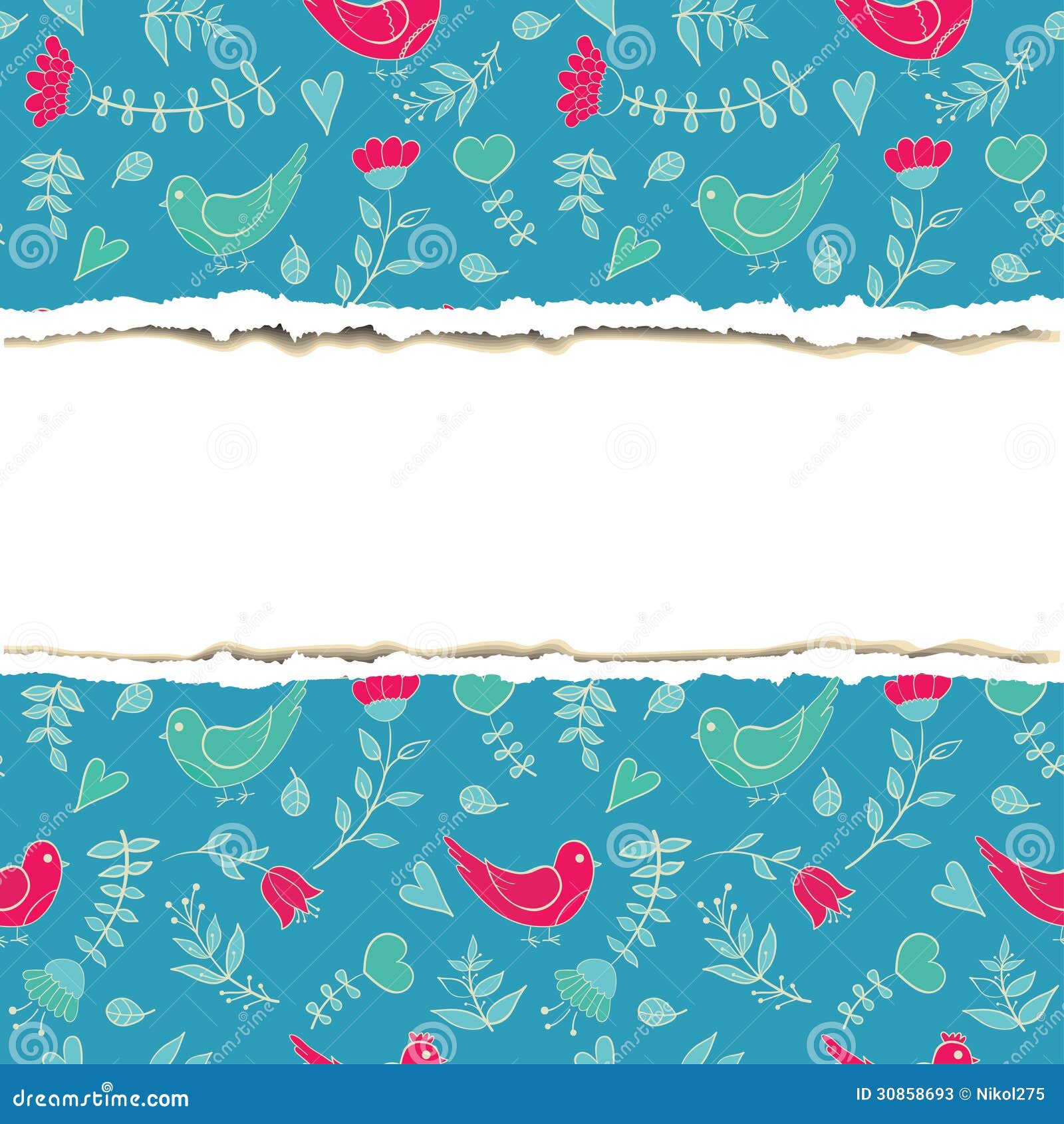 Pattern rip paper stock illustration. Illustration of bird - 30858693