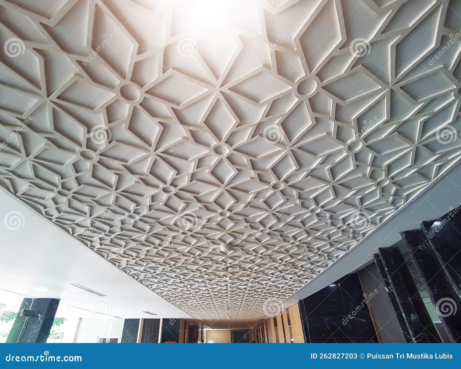 The Pattern of a Room Ceiling with a White Relief Arrangement Stock ...