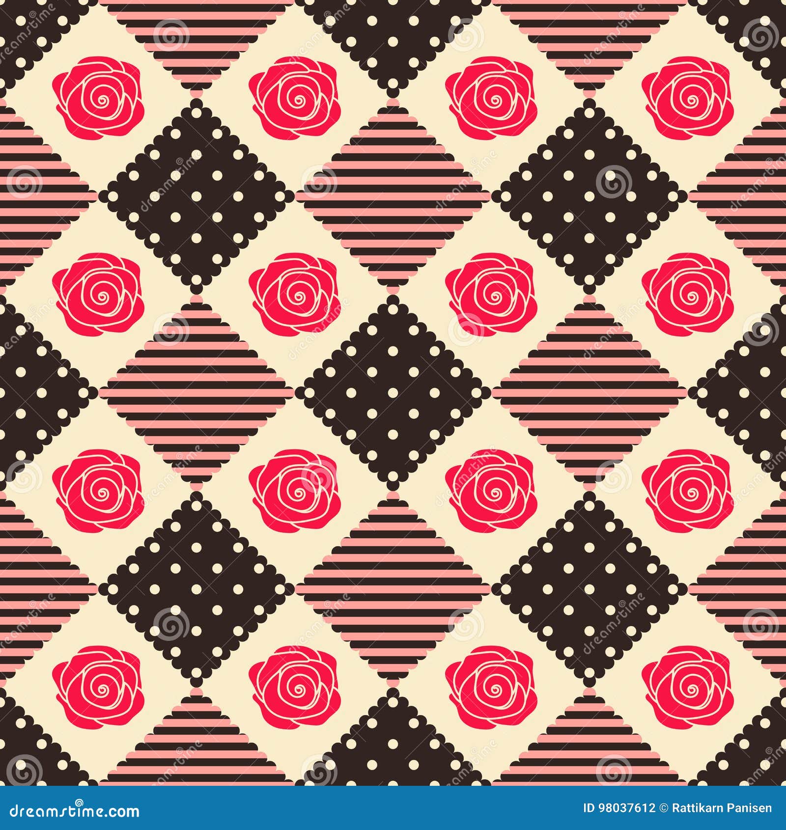 Pattern Rose Geometry stock illustration. Illustration of rose - 98037612