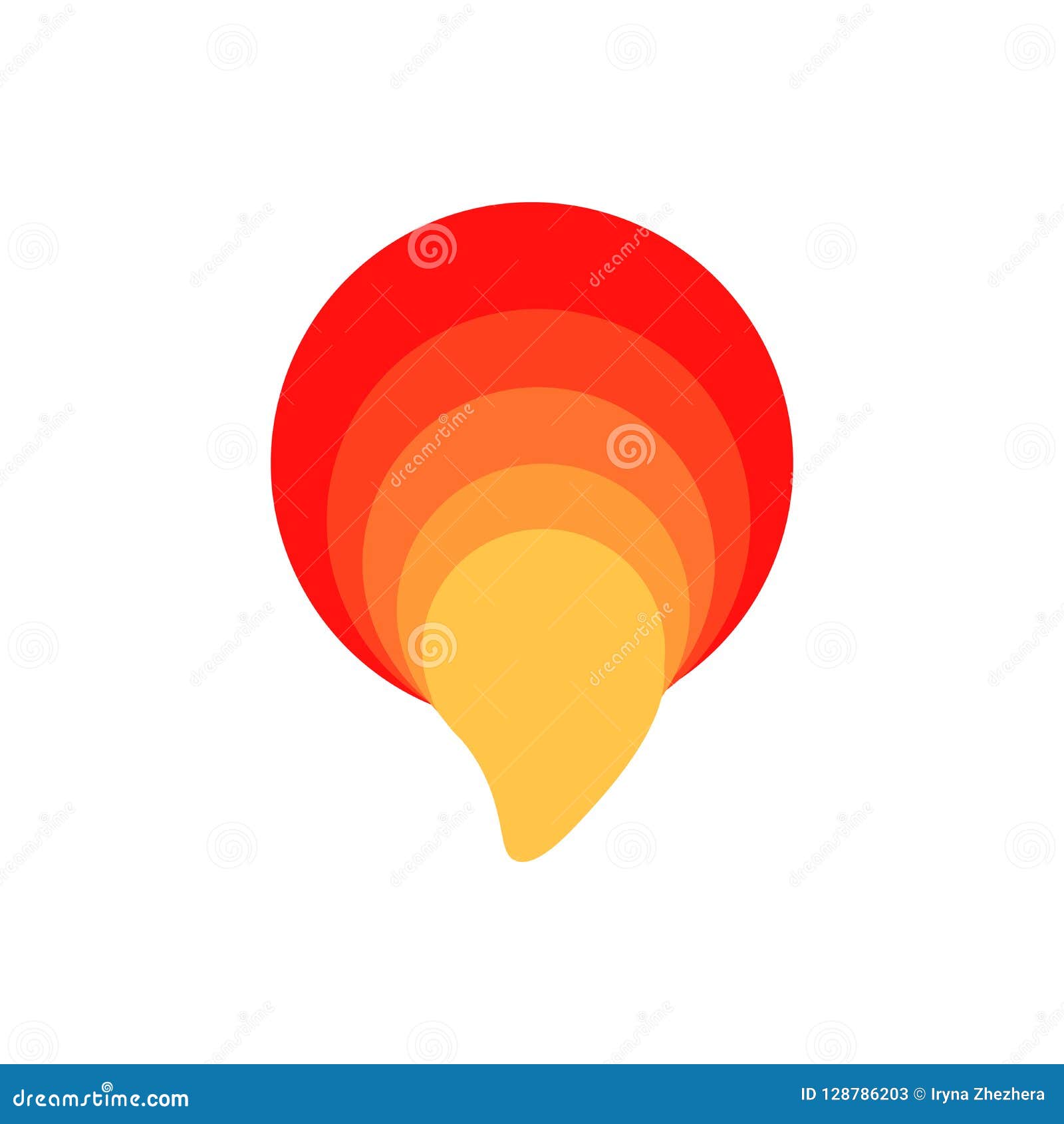 Pattern with Rounded Geometric Circles Representing Danger Scale from ...