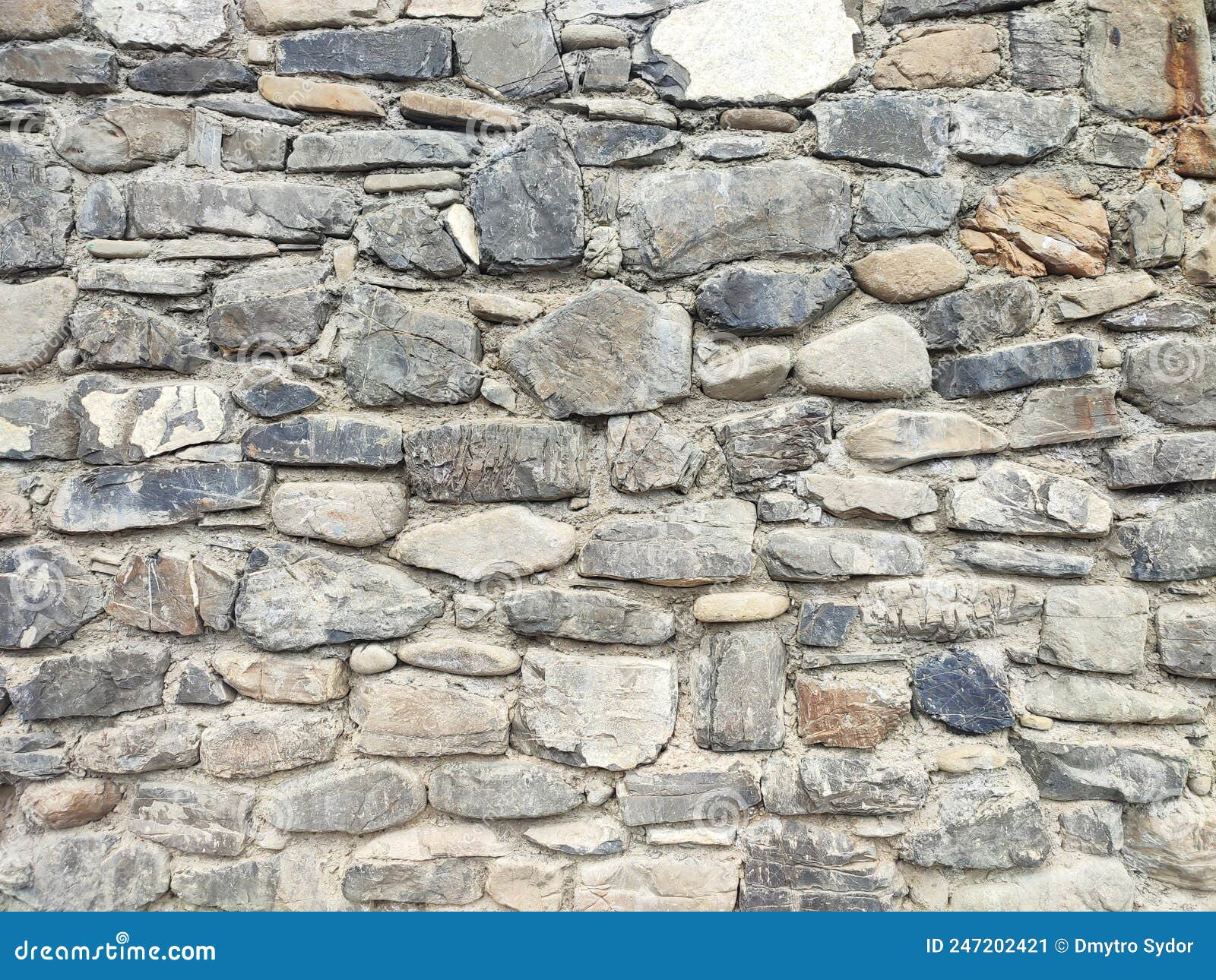 Pattern of Rubble Shale Stone Wall Surface Stock Image - Image of ...