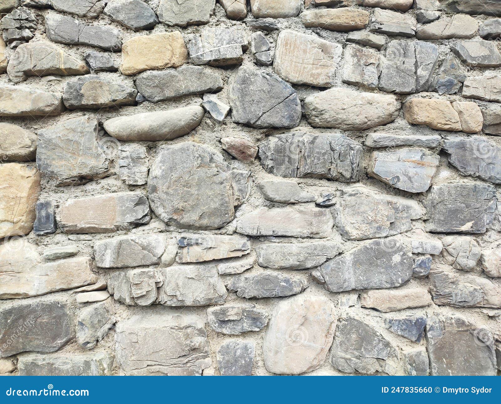 Pattern of Rubble Shale Stone Wall Surface Stock Photo - Image of ...