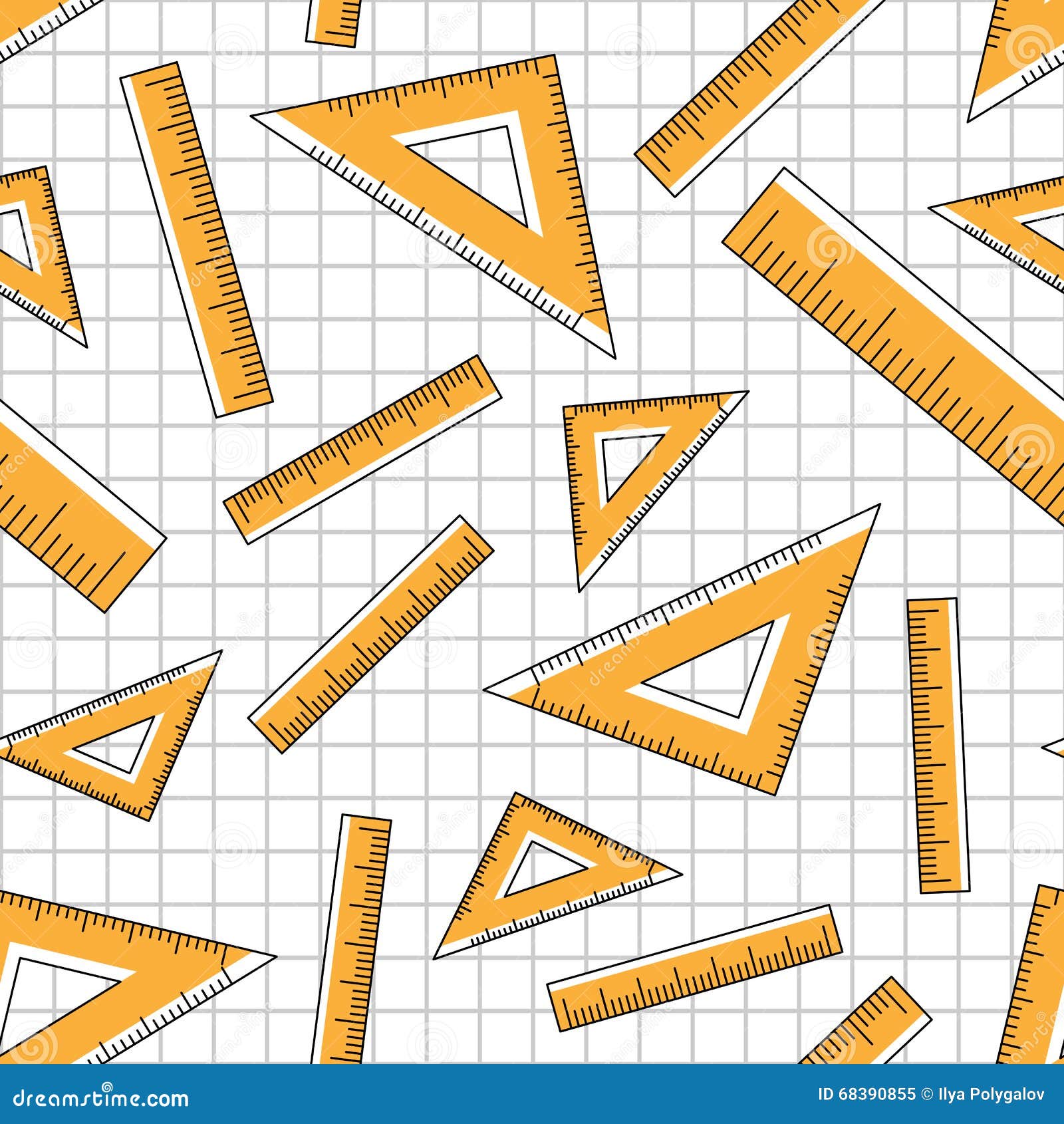 The Pattern of Rulers of Student Stock Illustration - Illustration of ...