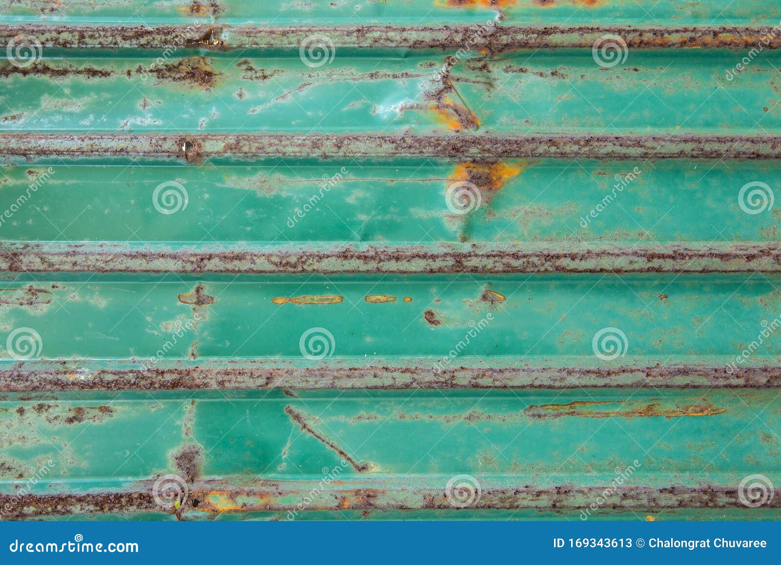 Pattern of Rust on the Green Wall Metal Sheet Texture Background Stock ...