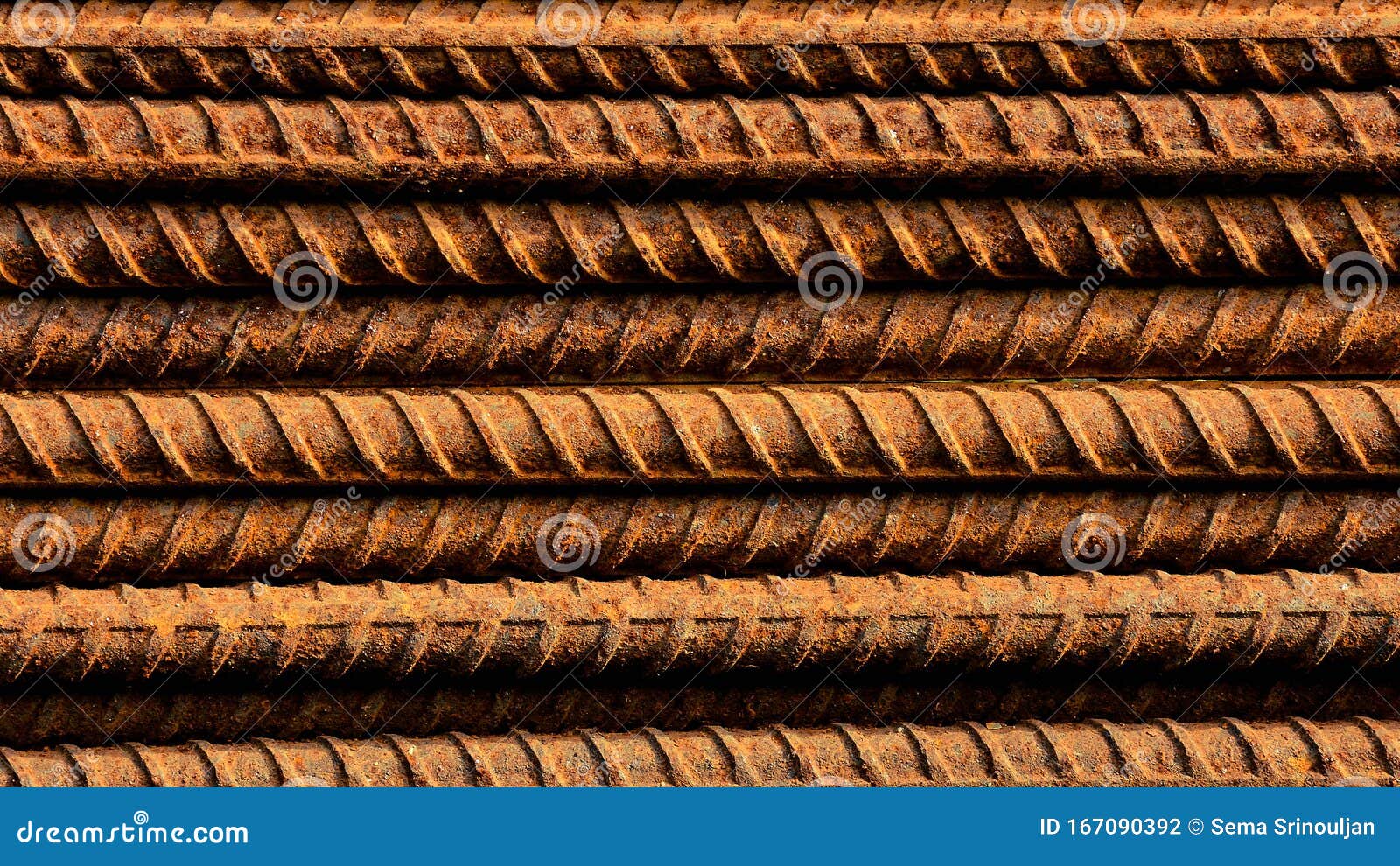Pattern of a Rusty Steel Bar. Stock Photo - Image of strength, pattern ...