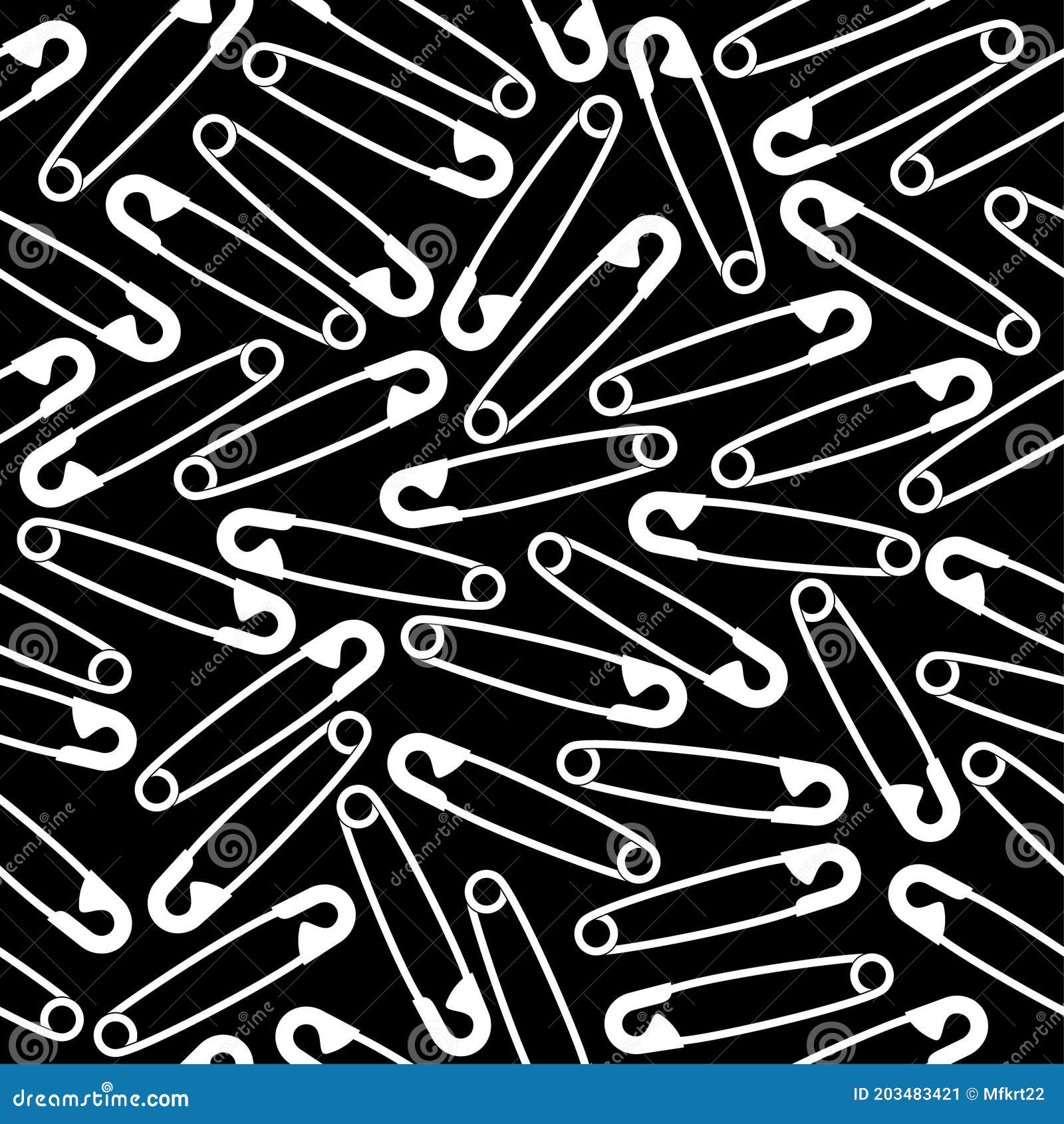 Pattern Safety Pin Seamless Icon Repeat Stock Vector - Illustration of ...