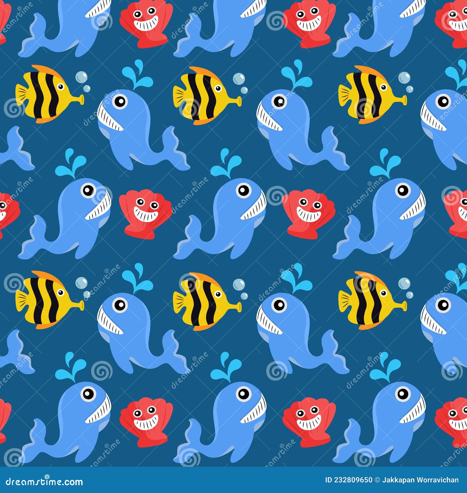Pattern Sea Under the Sea Concept Illustration Vector Design 4 Stock ...