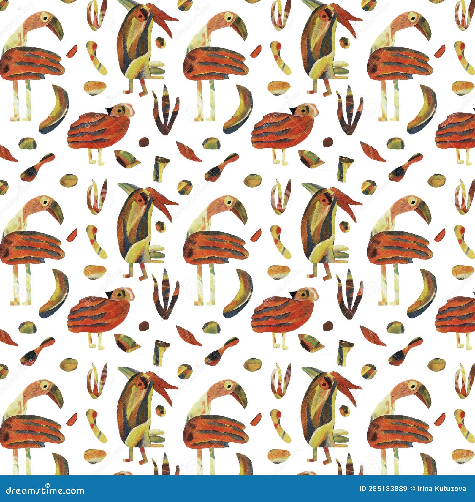 Birds Collage Vector Illustration | CartoonDealer.com #34781864
