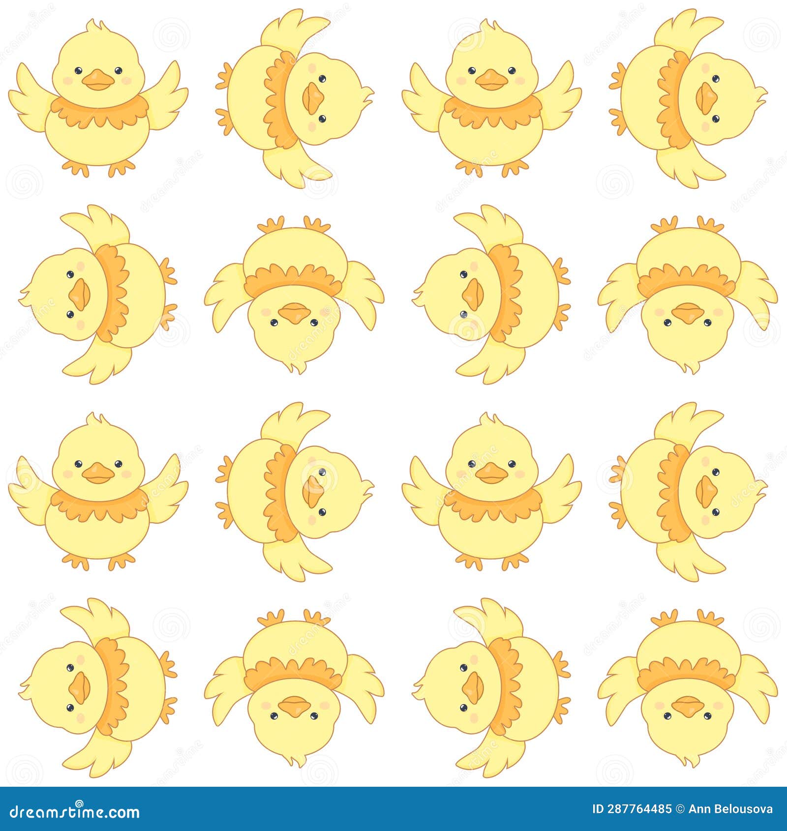 Pattern Seamless Chicken Duck Vegan Day . Vector Stock Vector ...