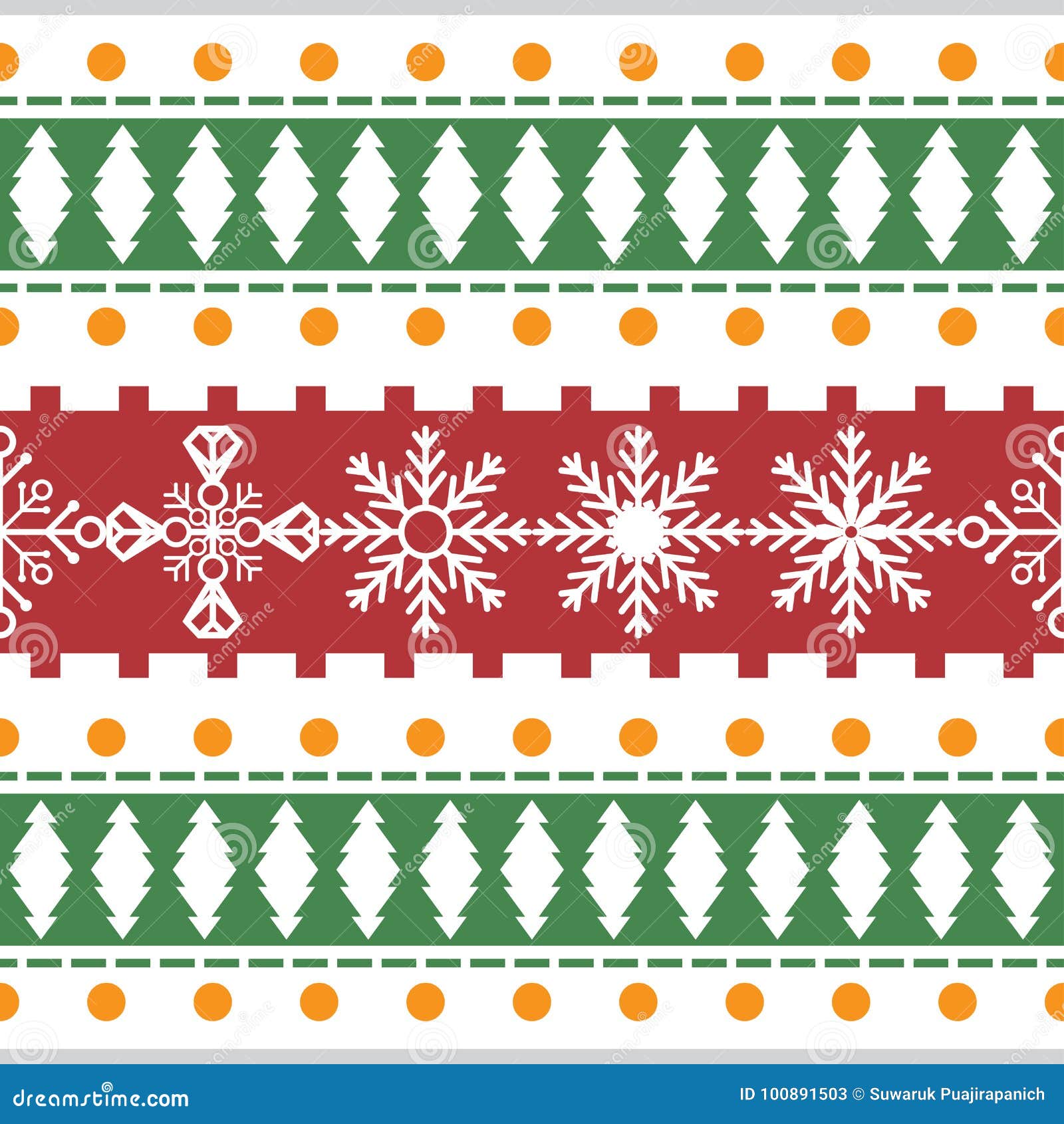 Pattern Seamless Christmas Theme Stock Vector - Illustration of ...