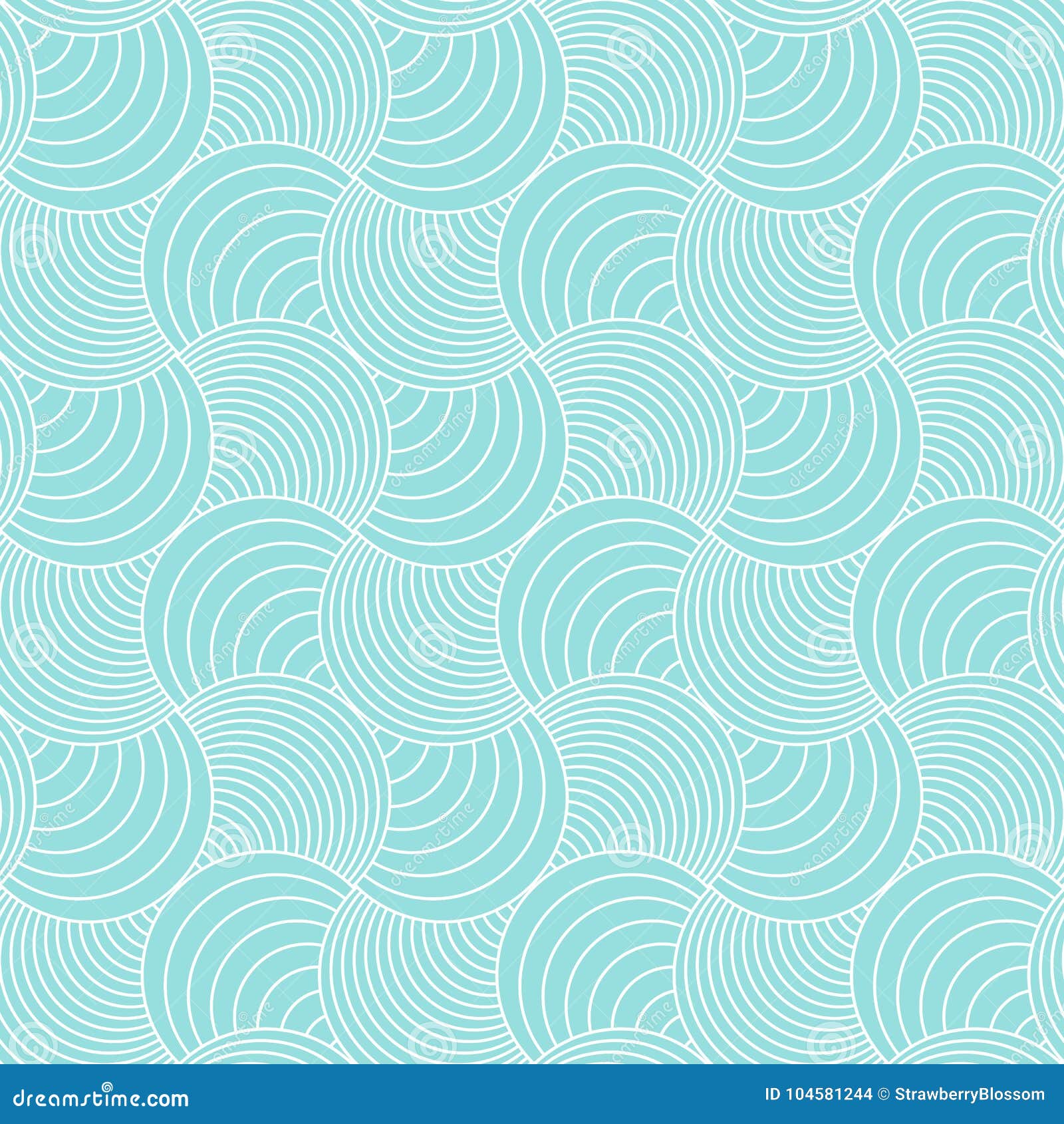 Pattern Seamless Circle Abstract Wave Background Stock Vector ...