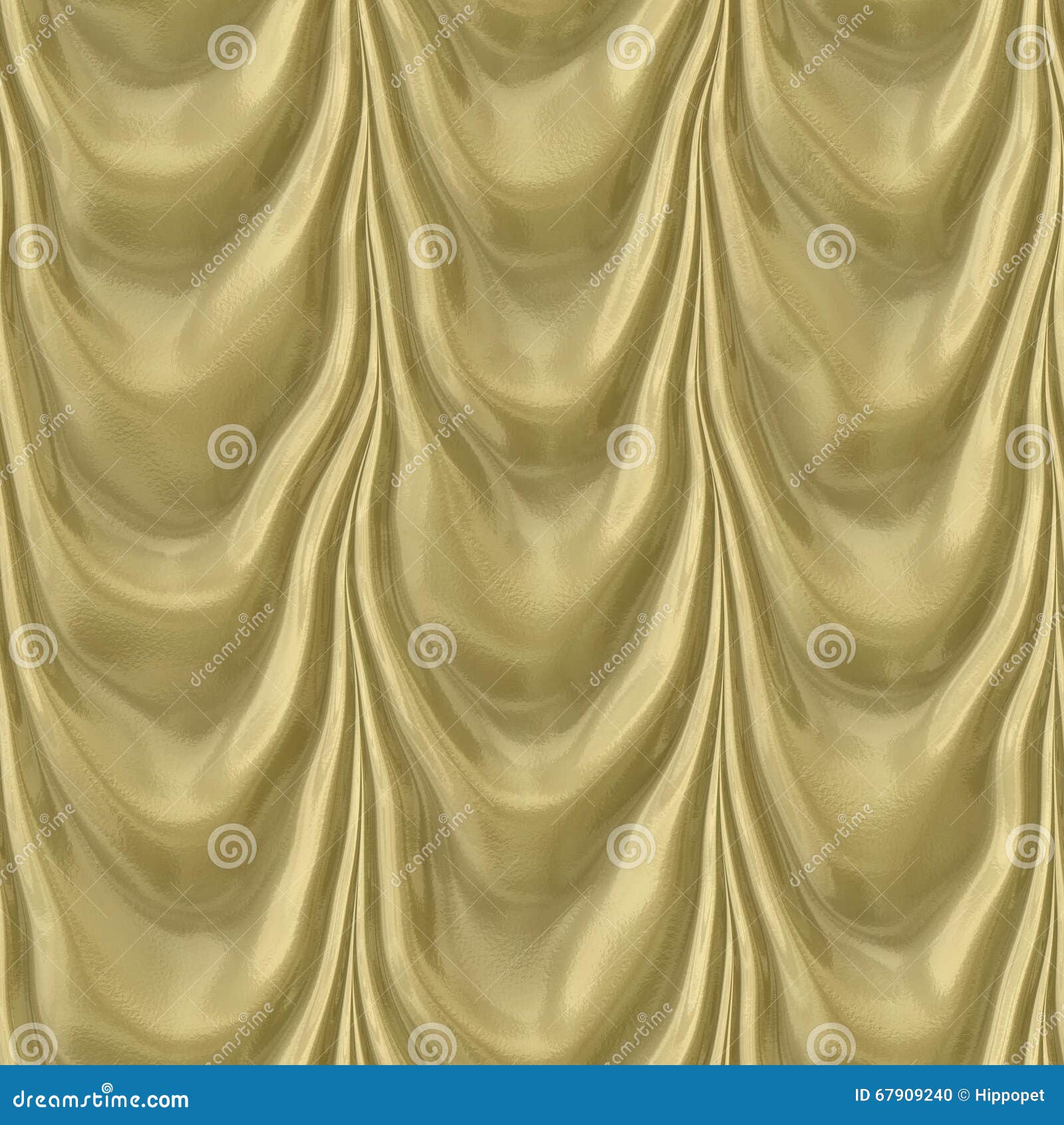 Pattern of Seamless Gold Drapery Stock Illustration - Illustration of ...
