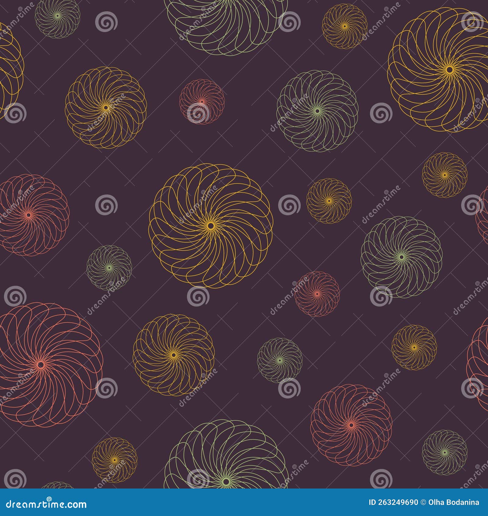 Pattern Seamless Illustration of Abstract Linear Elements of Spheres ...