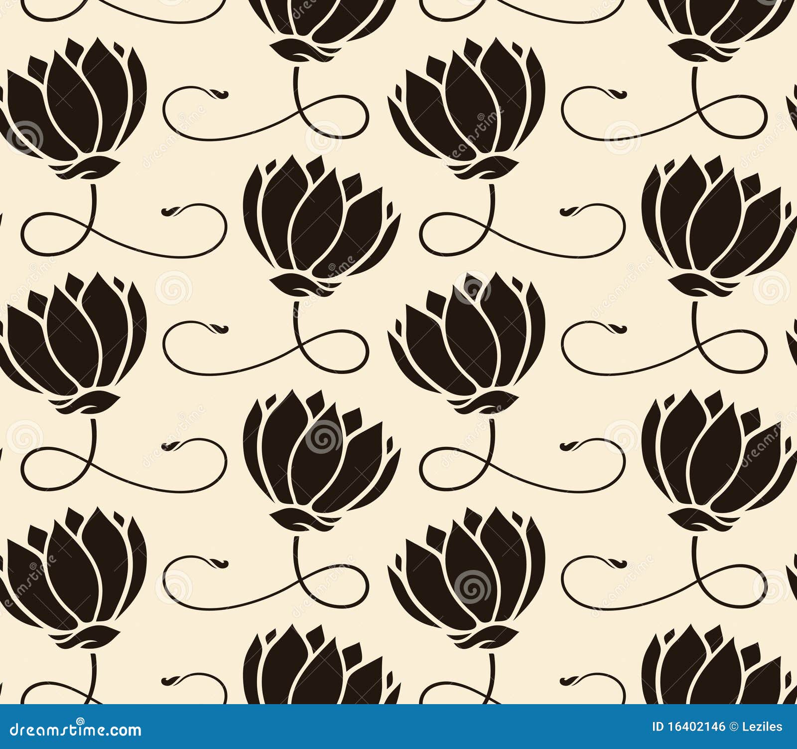 Pattern Seamless with Lotus Stock Vector - Illustration of beautiful ...