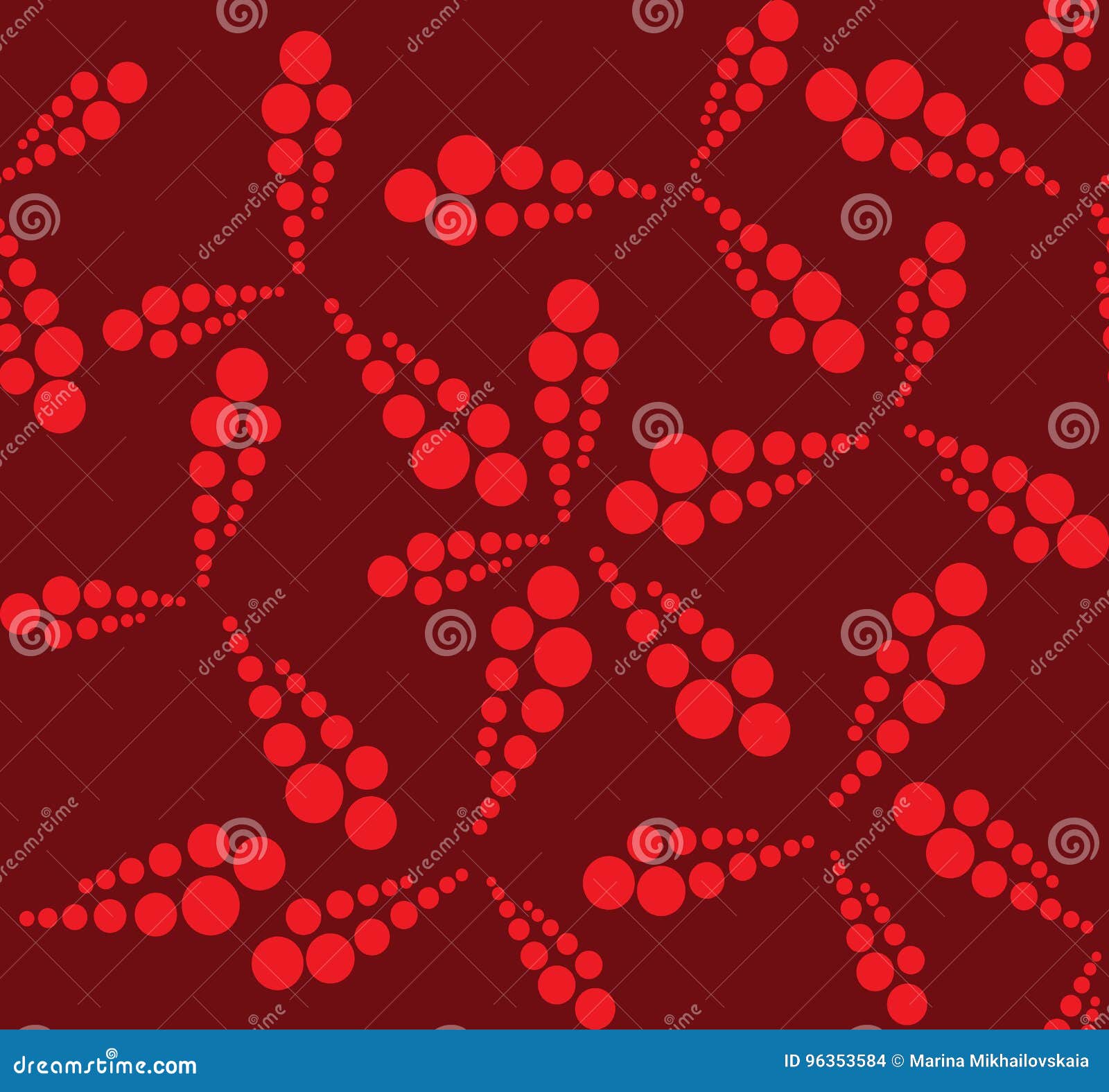 Pattern Seamless of Shapes of Dots of Different Size in Red Tones Stock ...