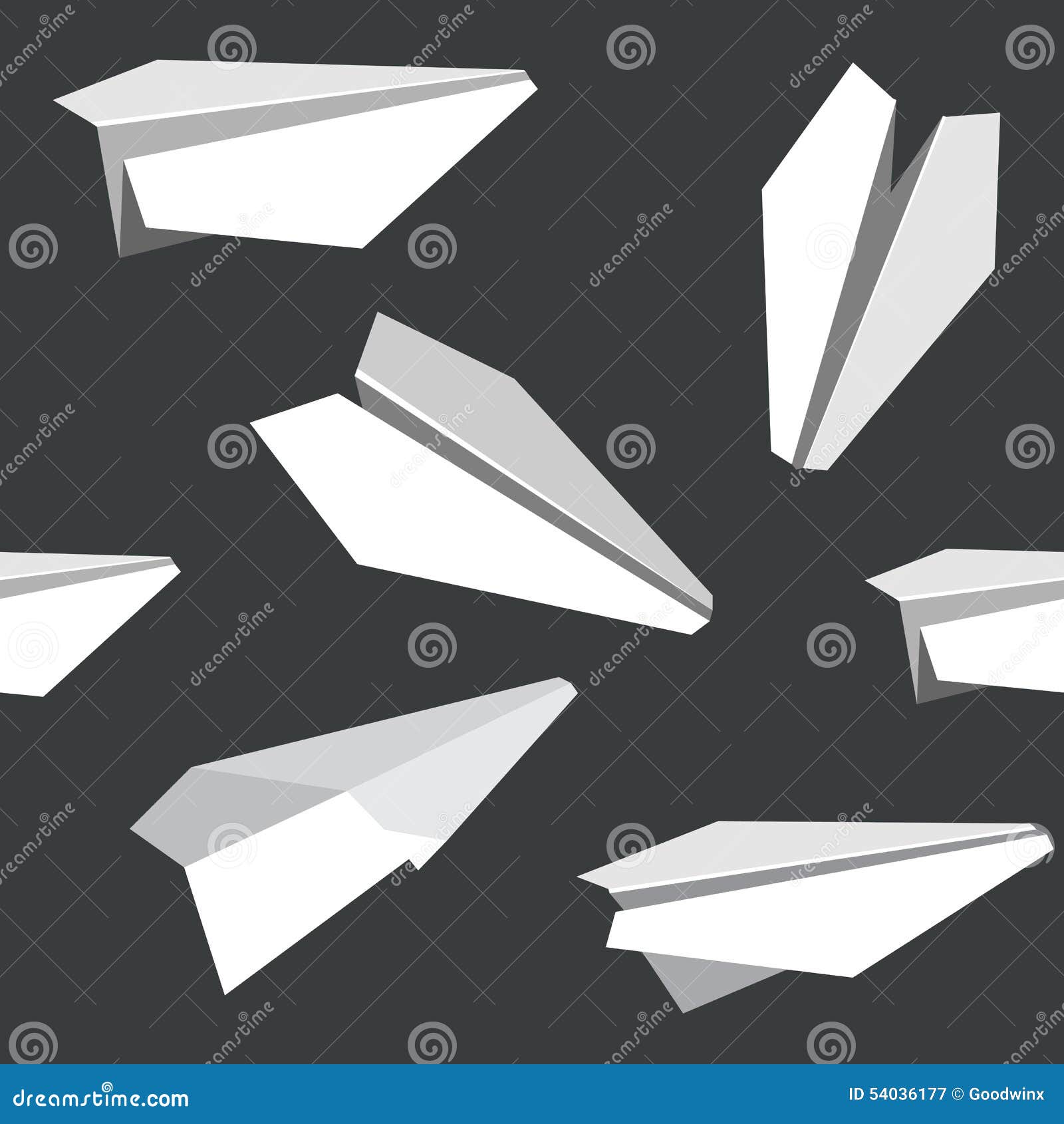 Pattern Seamless Texture of a Paper Airplane Toy Origami White O Stock ...