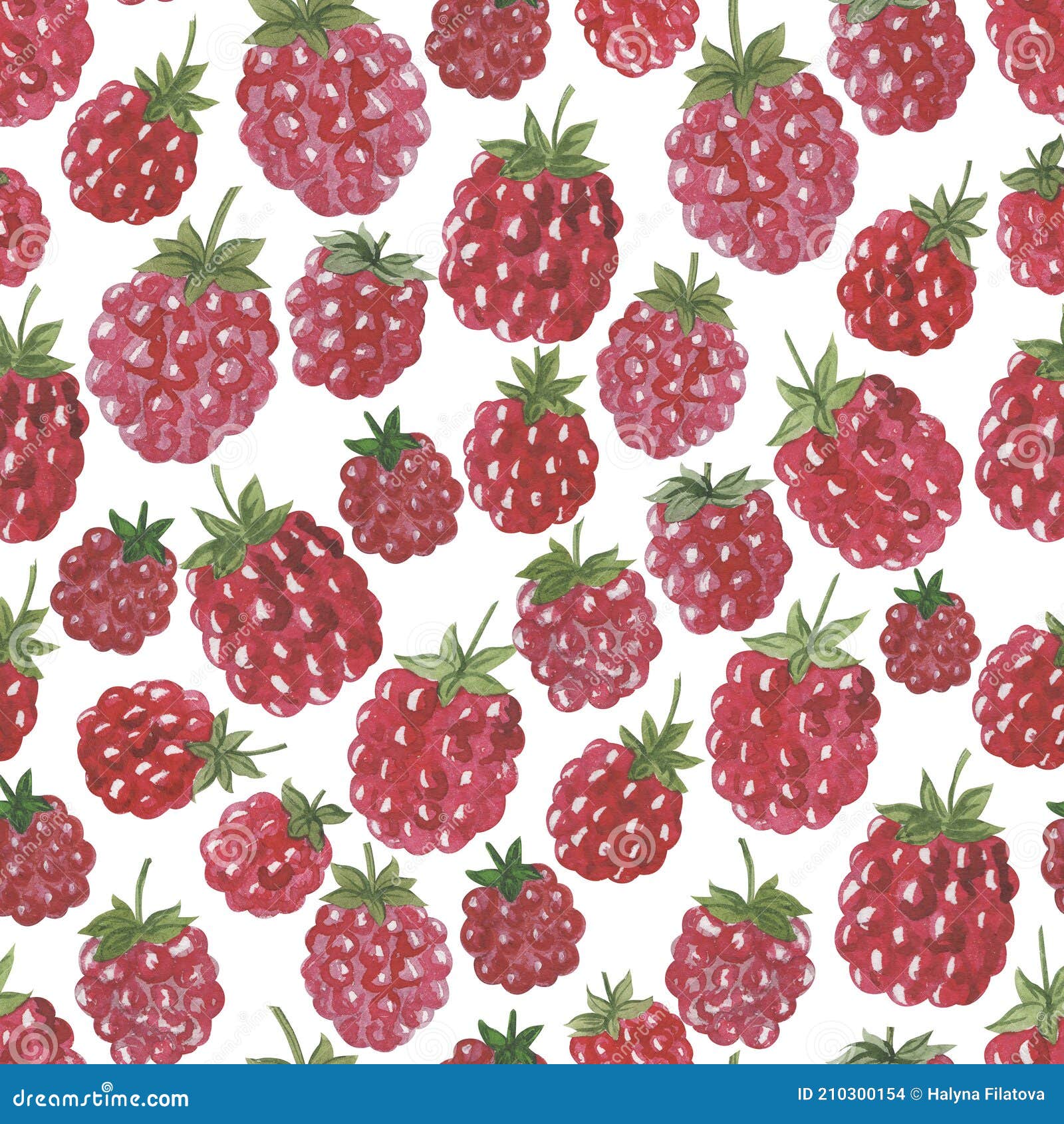 2481 Pattern, Seamless Pattern, Watercolor Illustration, Raspberry ...