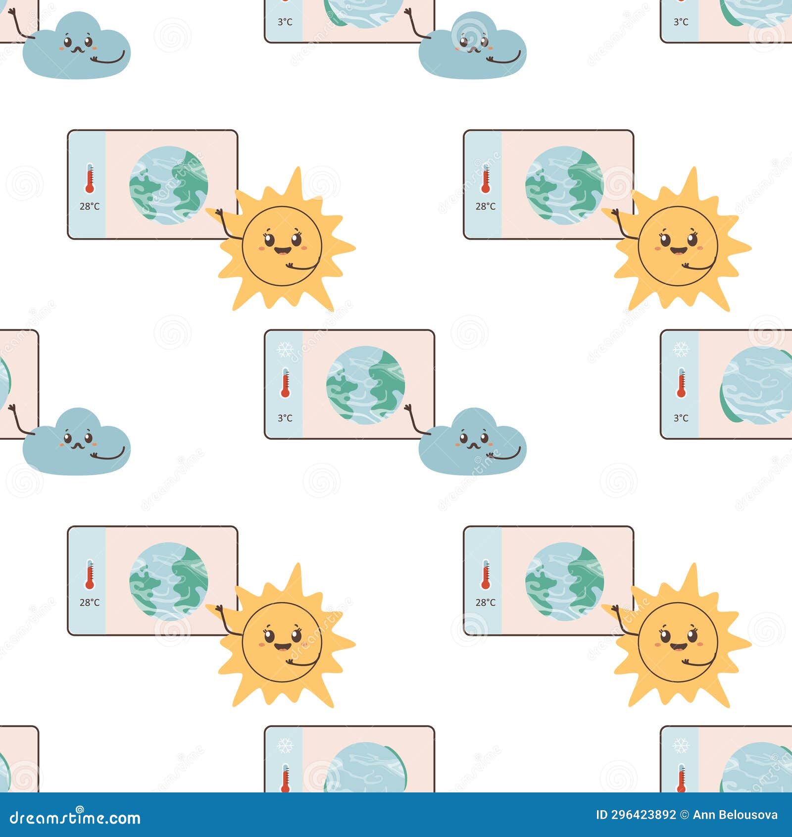 Pattern Seamless Weather Forecast, Sunshine and Cloud Lead the Weather ...