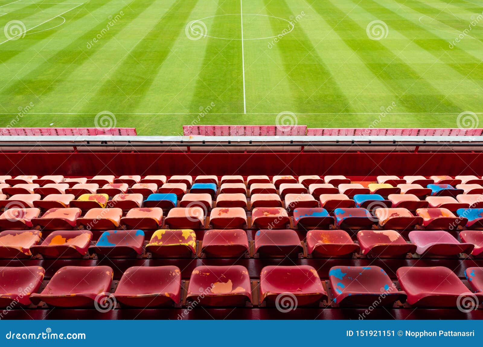 Pattern of Seats at the Sport Stadium Stock Image - Image of group ...