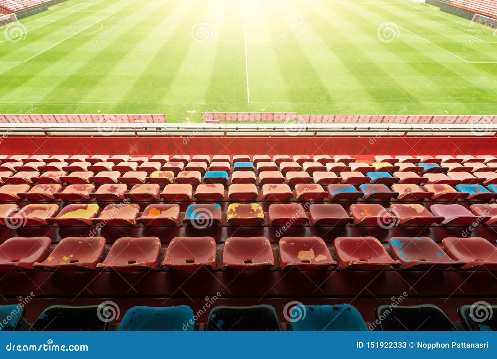 Pattern of Seats at the Sport Stadium Stock Image - Image of audience ...