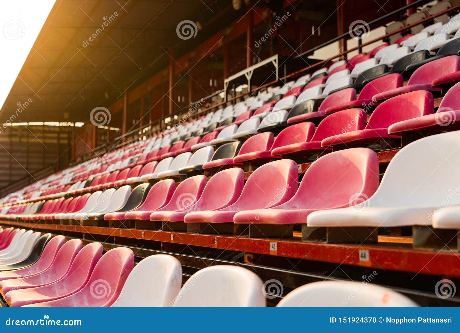 Pattern of Seats at the Sport Stadium Stock Photo - Image of soccer ...