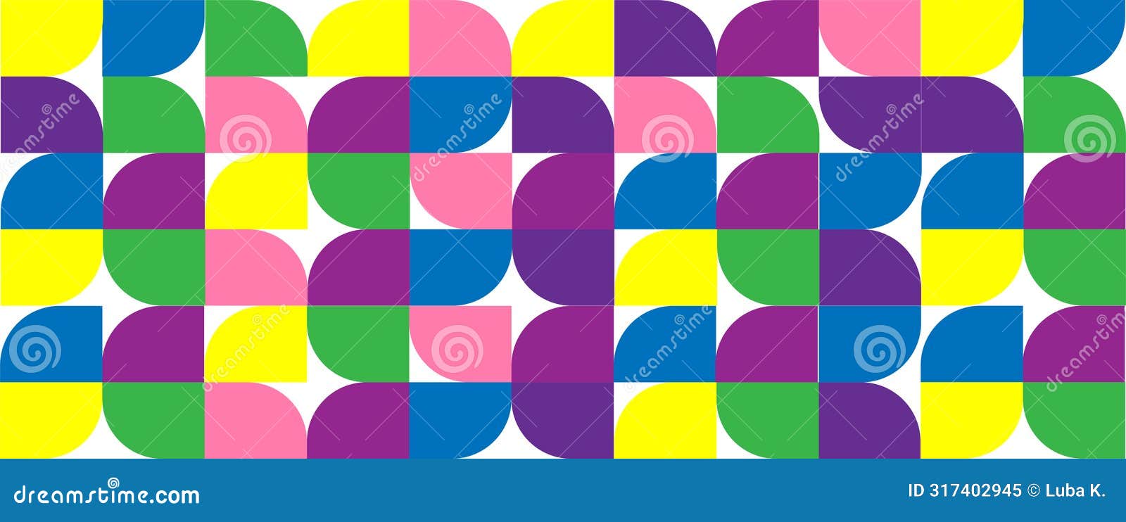 A Pattern of Semicircles. Seamless Geometric Background. the Vector ...