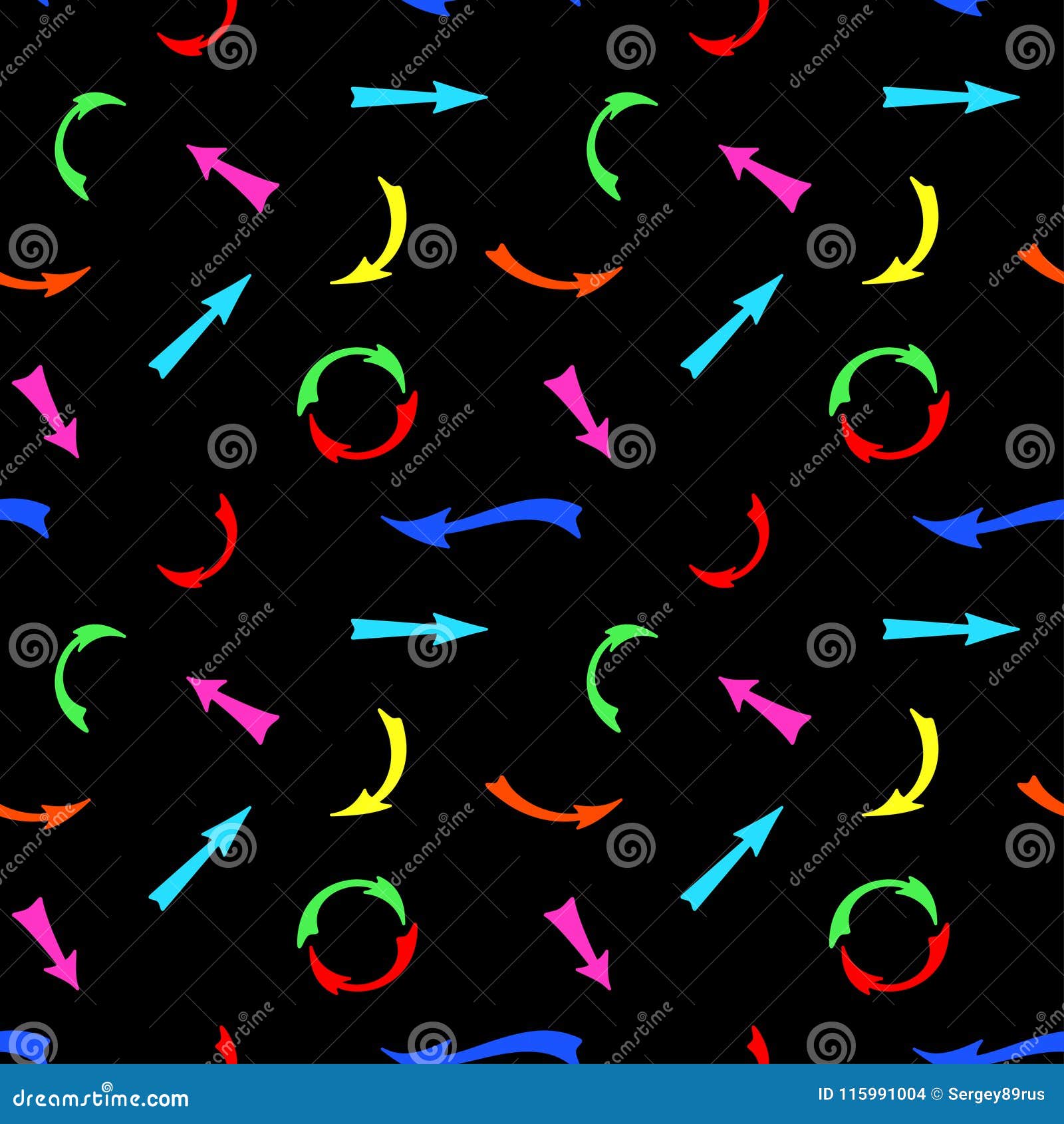 Pattern of a Set of Arrows. Stock Vector - Illustration of drawing ...