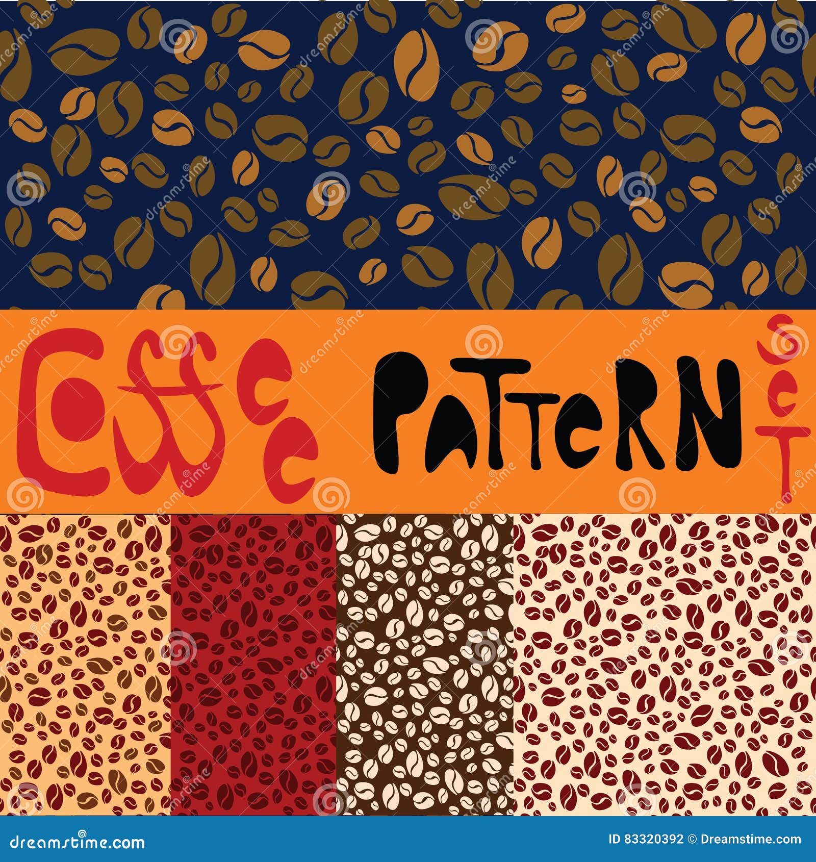 Coffee Patterns Vector Illustration | CartoonDealer.com #65668716