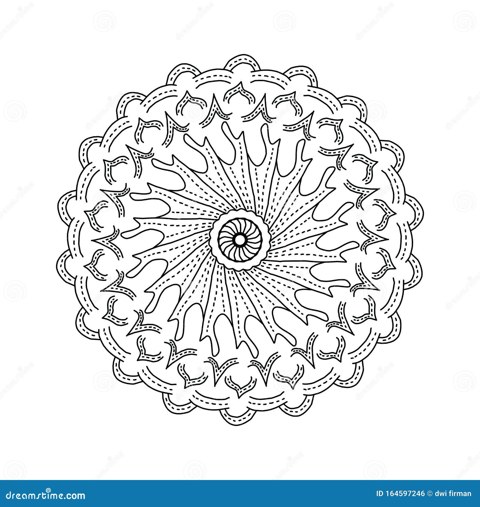 Pattern Shape Circle for Business Batik Modern Stock Illustration ...