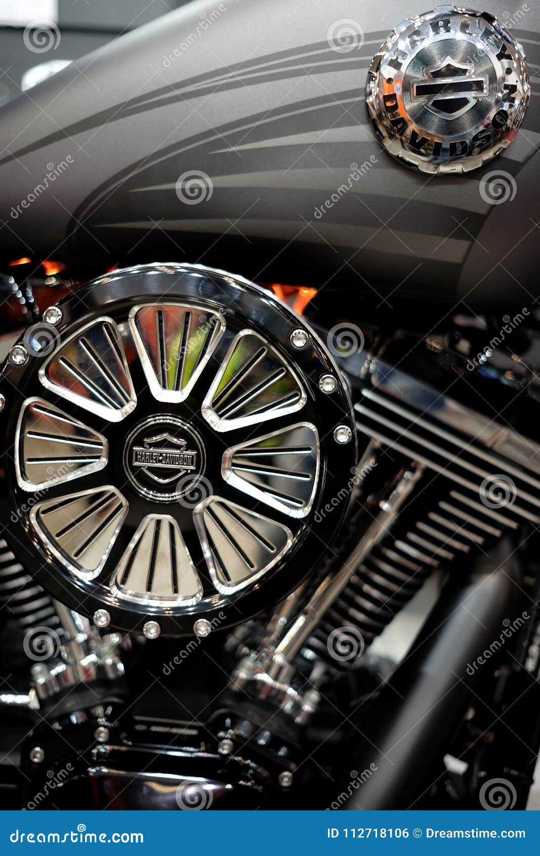 Pattern and Shape of Harley Davidson Motor Machine Editorial Photo ...