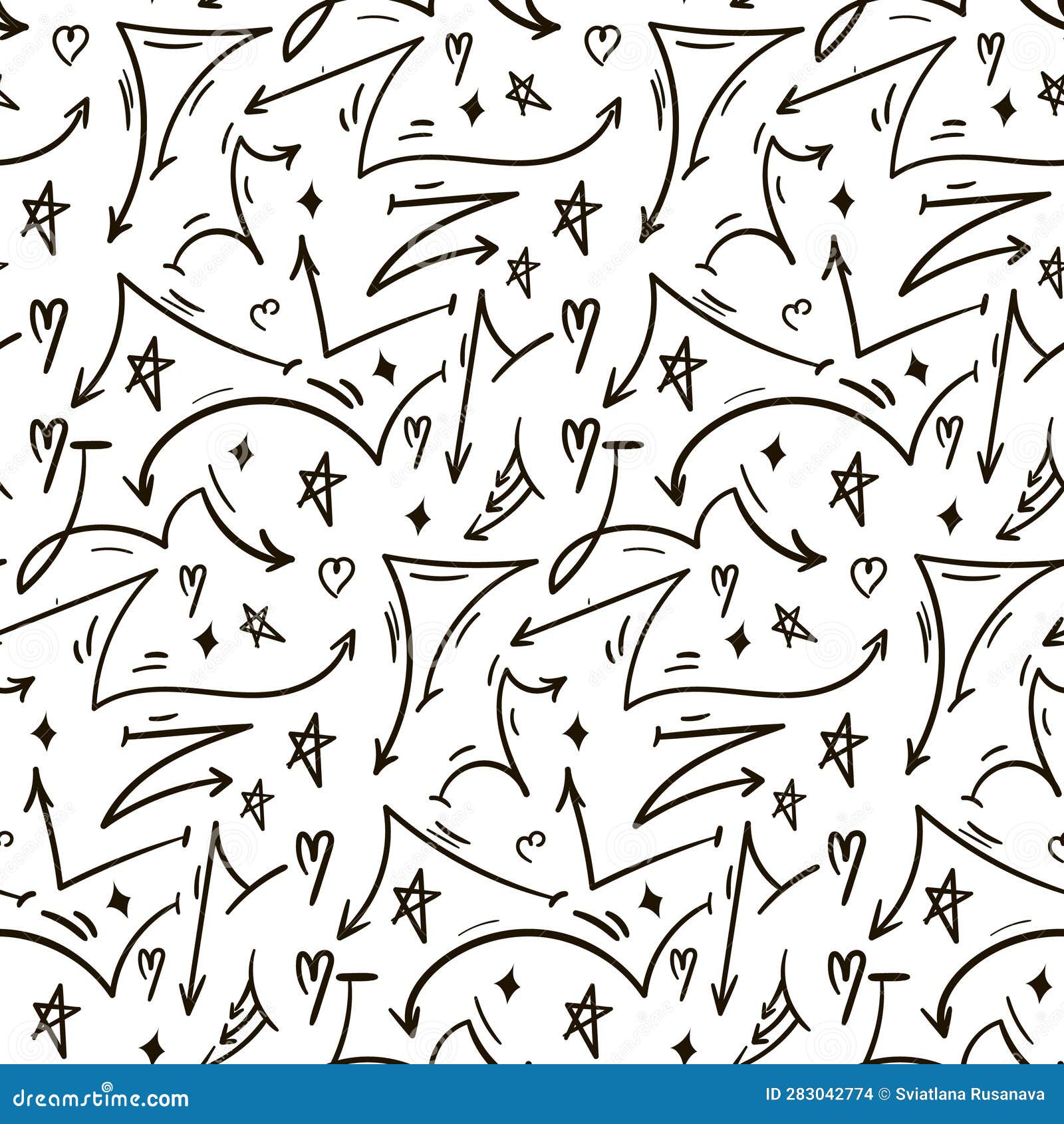 A Pattern of Sharp Linear Arrows of Different Shapes and Directions in ...