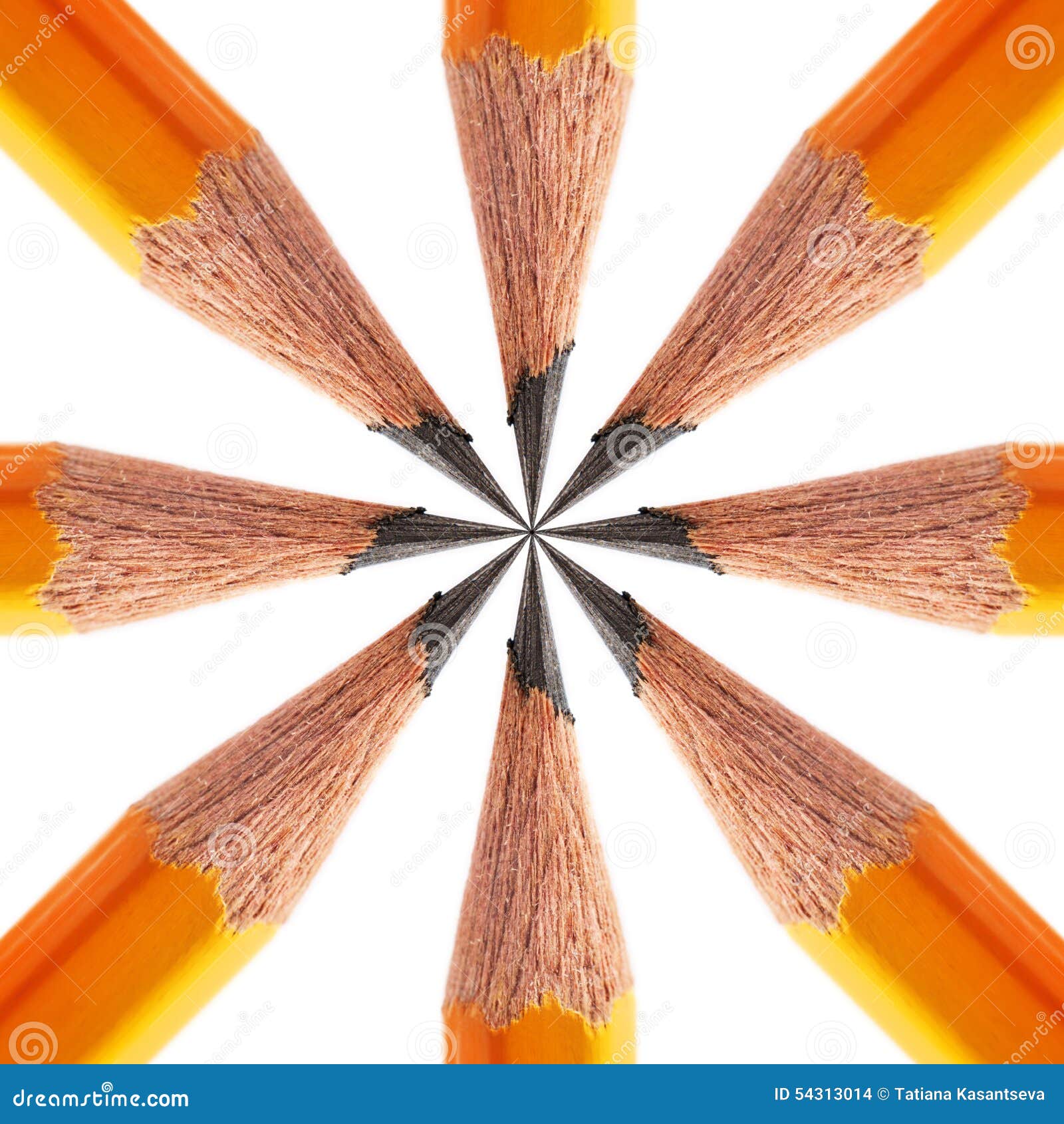 Sharpened Pencil With A Broken Tip Over A Blank Sheet Of Paper Stock ...