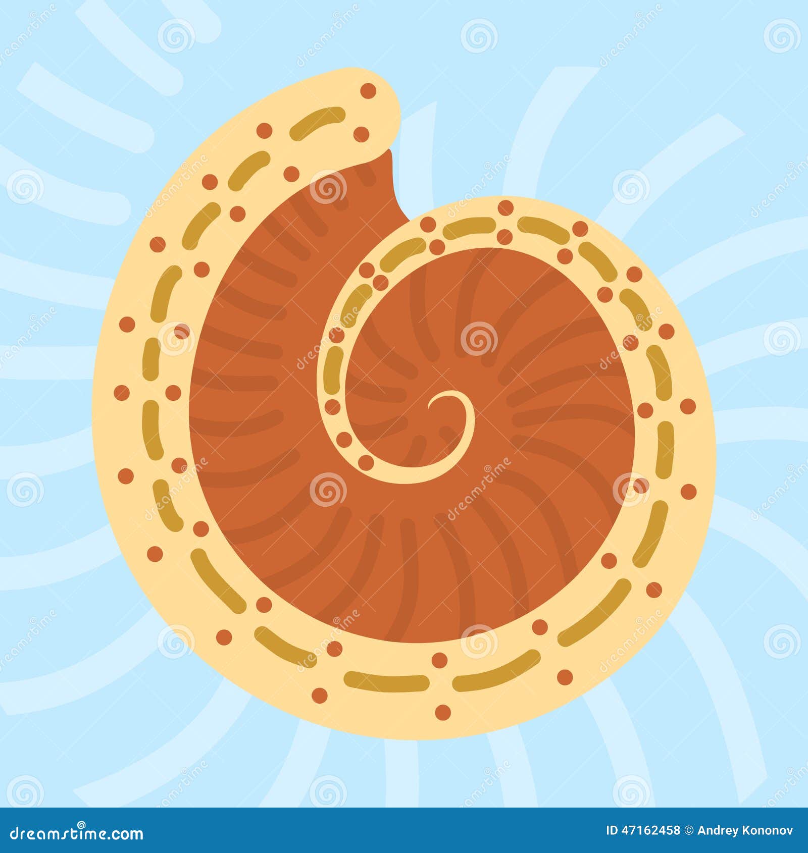 Pattern on the shell stock vector. Illustration of textile - 47162458