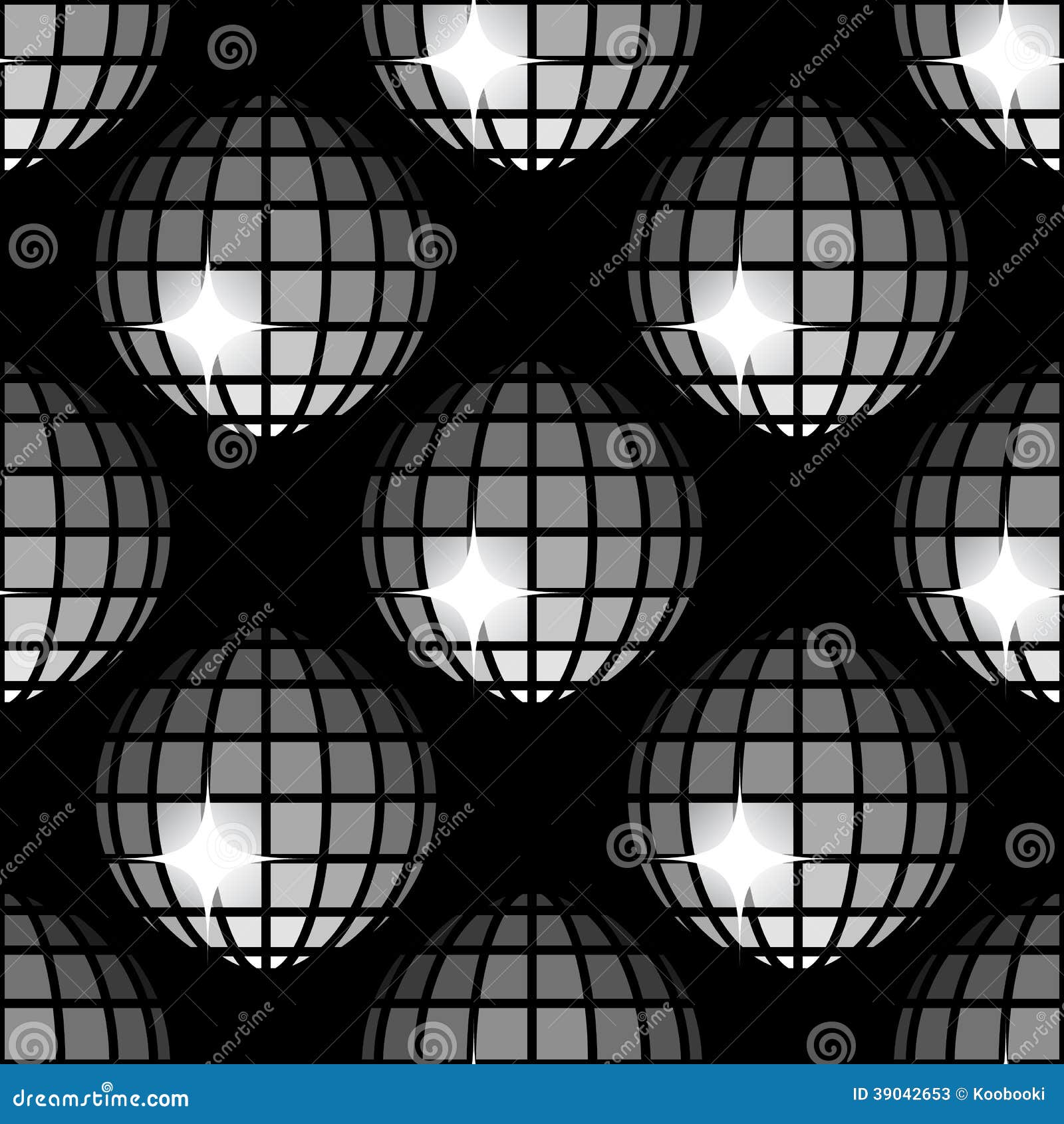 Pattern 8 Shiny Disco Balls Stock Vector - Illustration of geometric ...