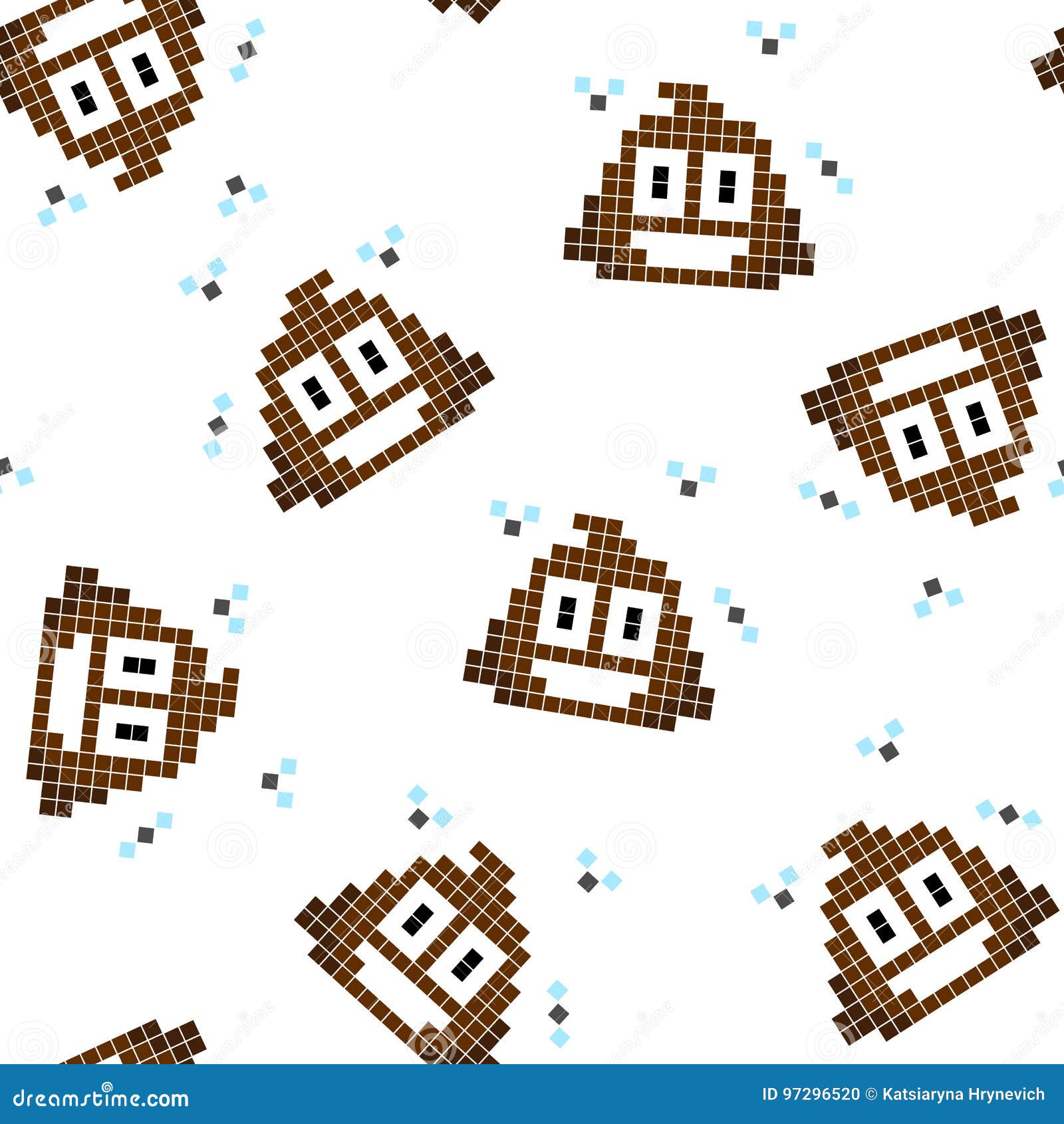 Shit Pixel Art. Turd Are Pixelated. Poop Cartoon Vector | CartoonDealer ...