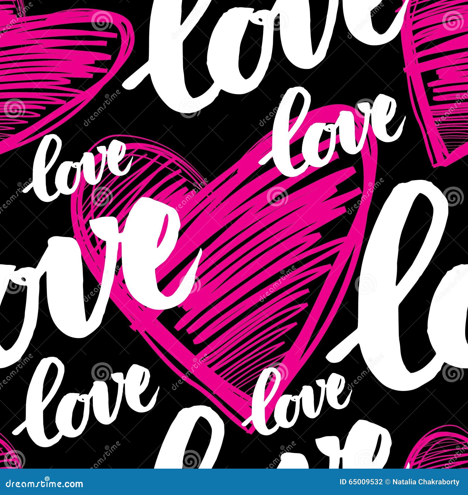 Pattern with sign LOVE stock vector. Illustration of graft - 65009532