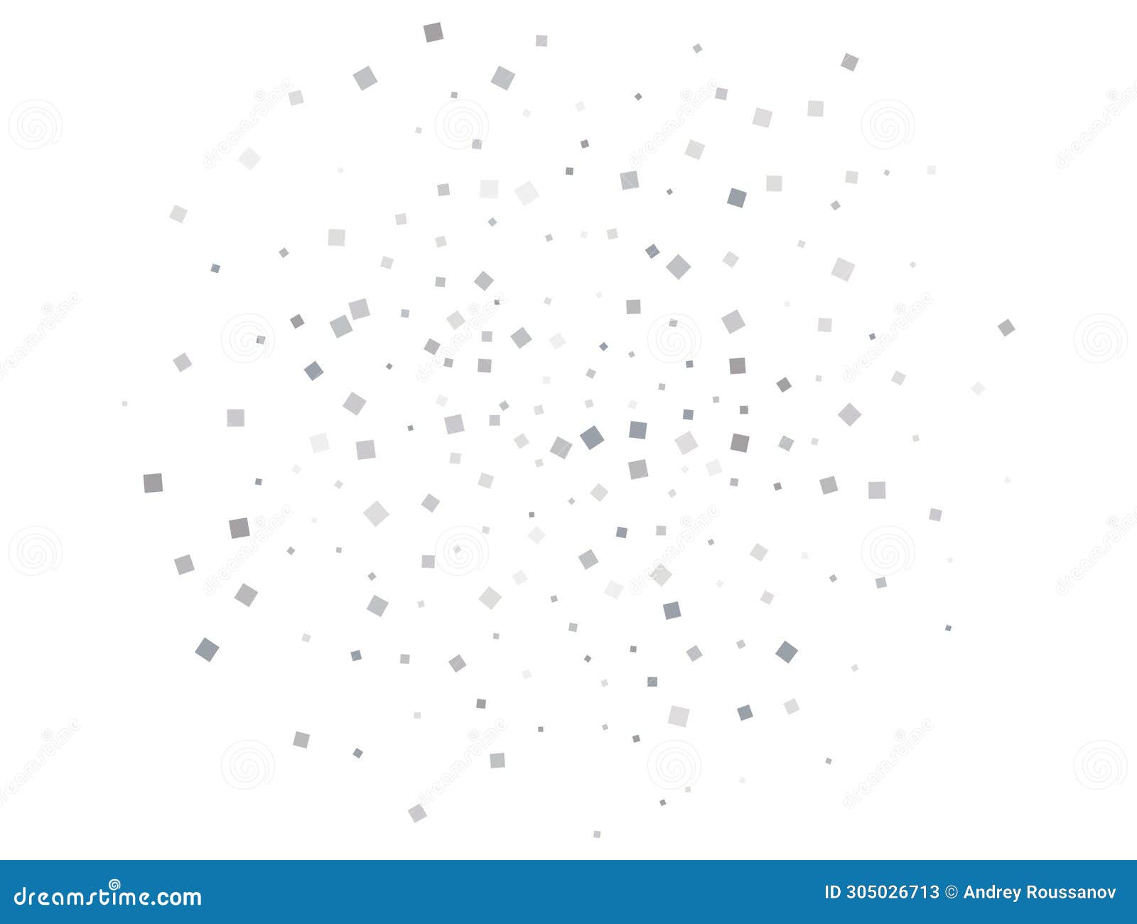 Pattern with Silver Squares. Wedding Silver Square Confetti. Festive ...