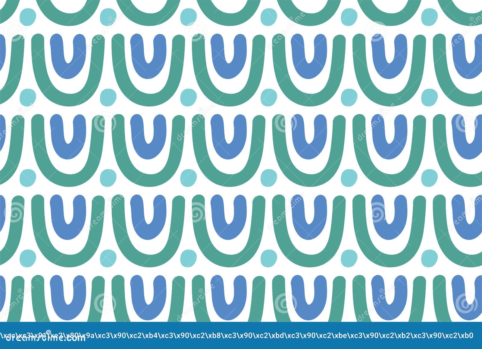 Pattern with Simple Arches in Nautical Style Stock Vector ...