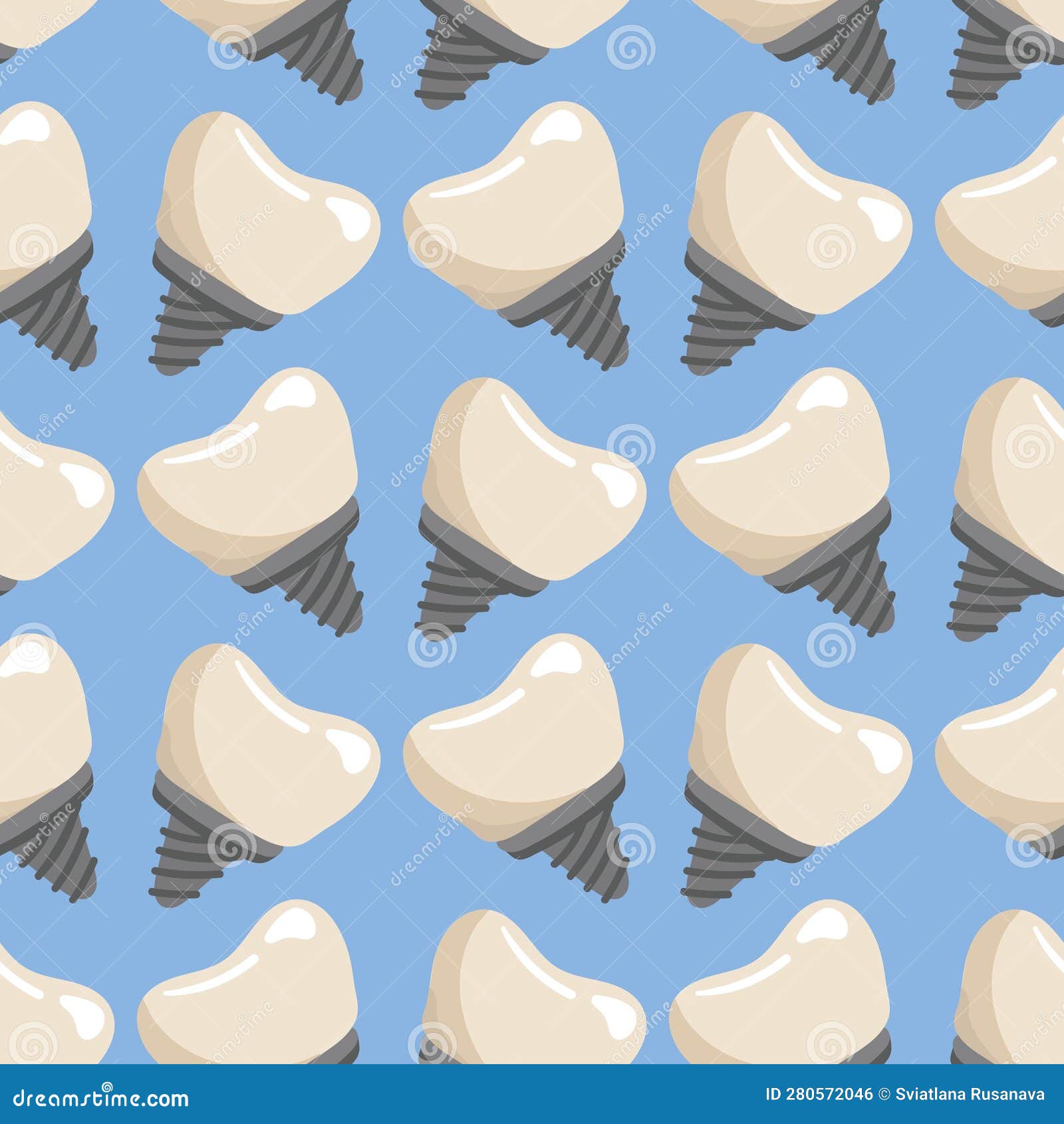 A Pattern of Simple False Teeth. Dental Treatment. Theme Teeth with ...