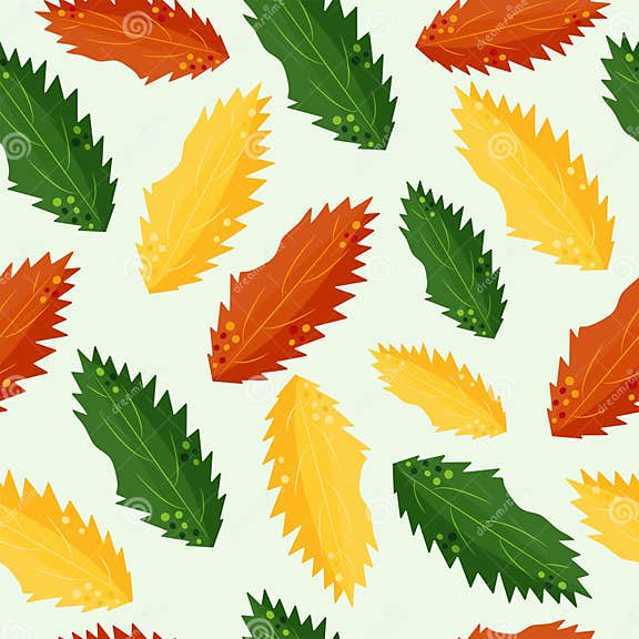 Pattern with Simple Tree Leaf Design in Abstract Style Stock Vector ...